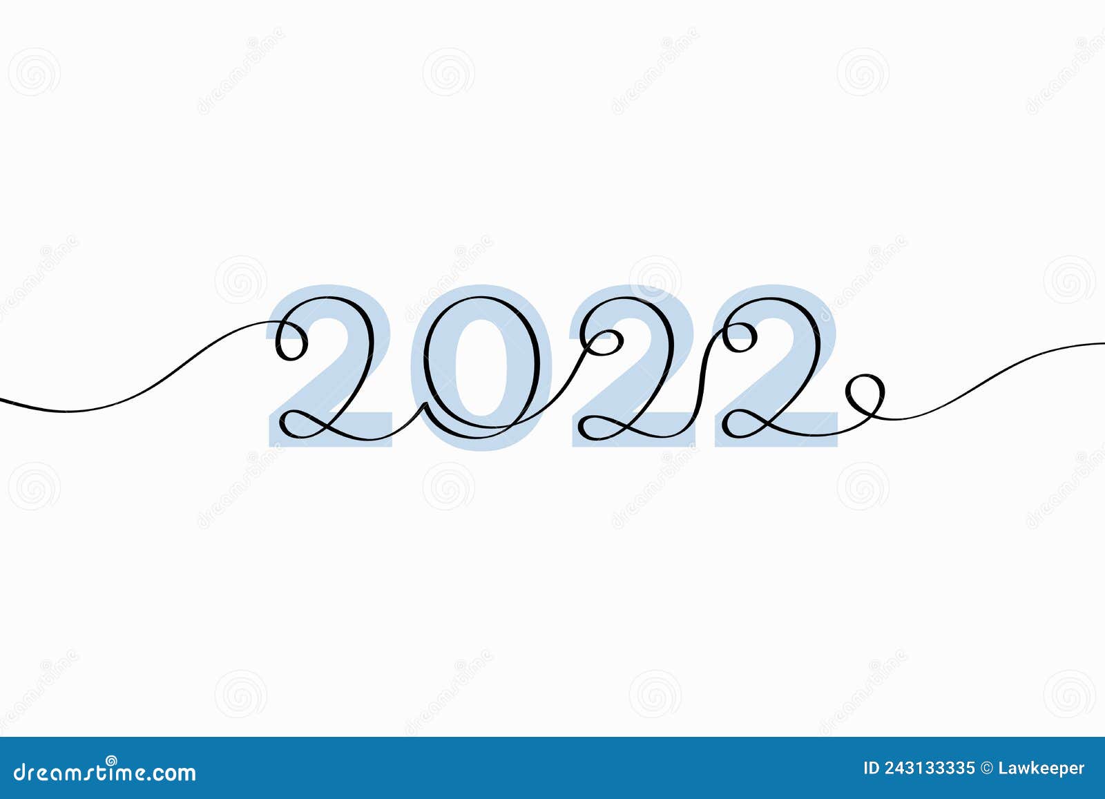 The Year 2022 Abstract Lettering Stock Vector - Illustration of ...