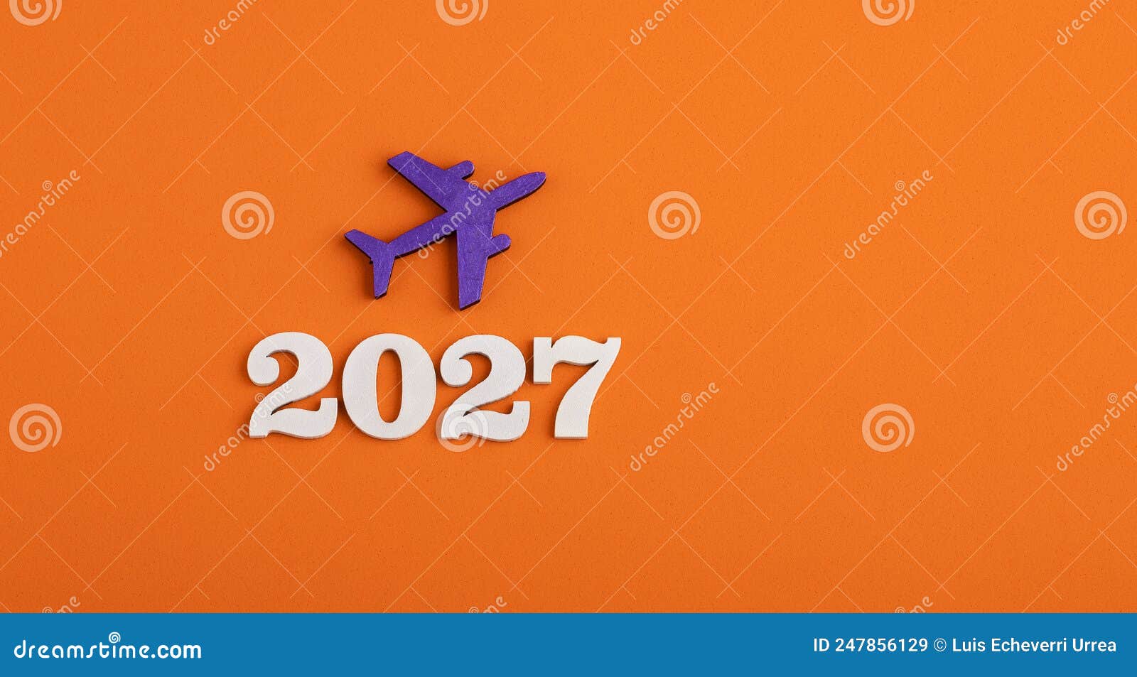 Year 2027 with Airplane - Travel or Vacation Concept Stock Image ...