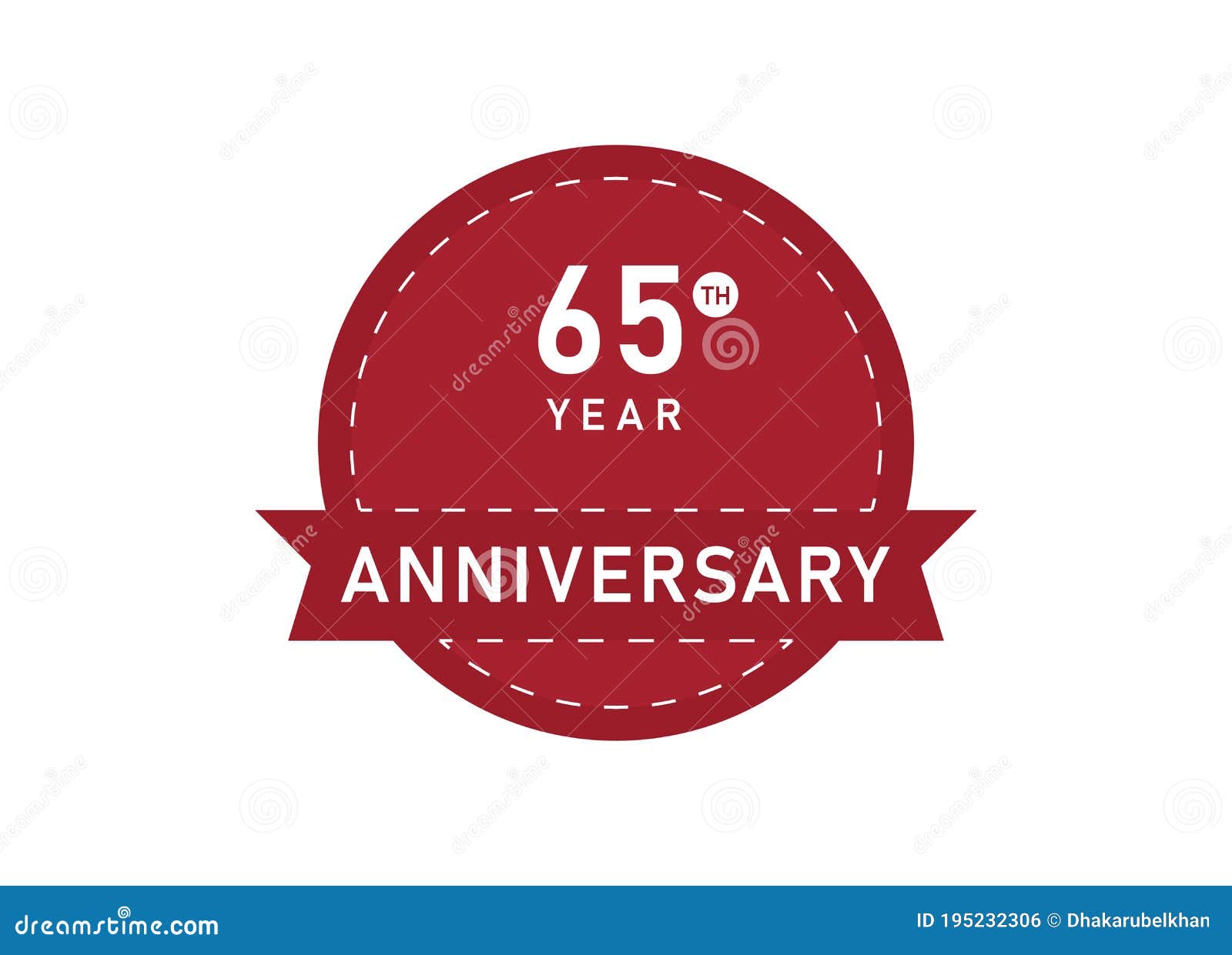 65 Year Anniversary Badges. 65years Anniversary Stock Vector ...