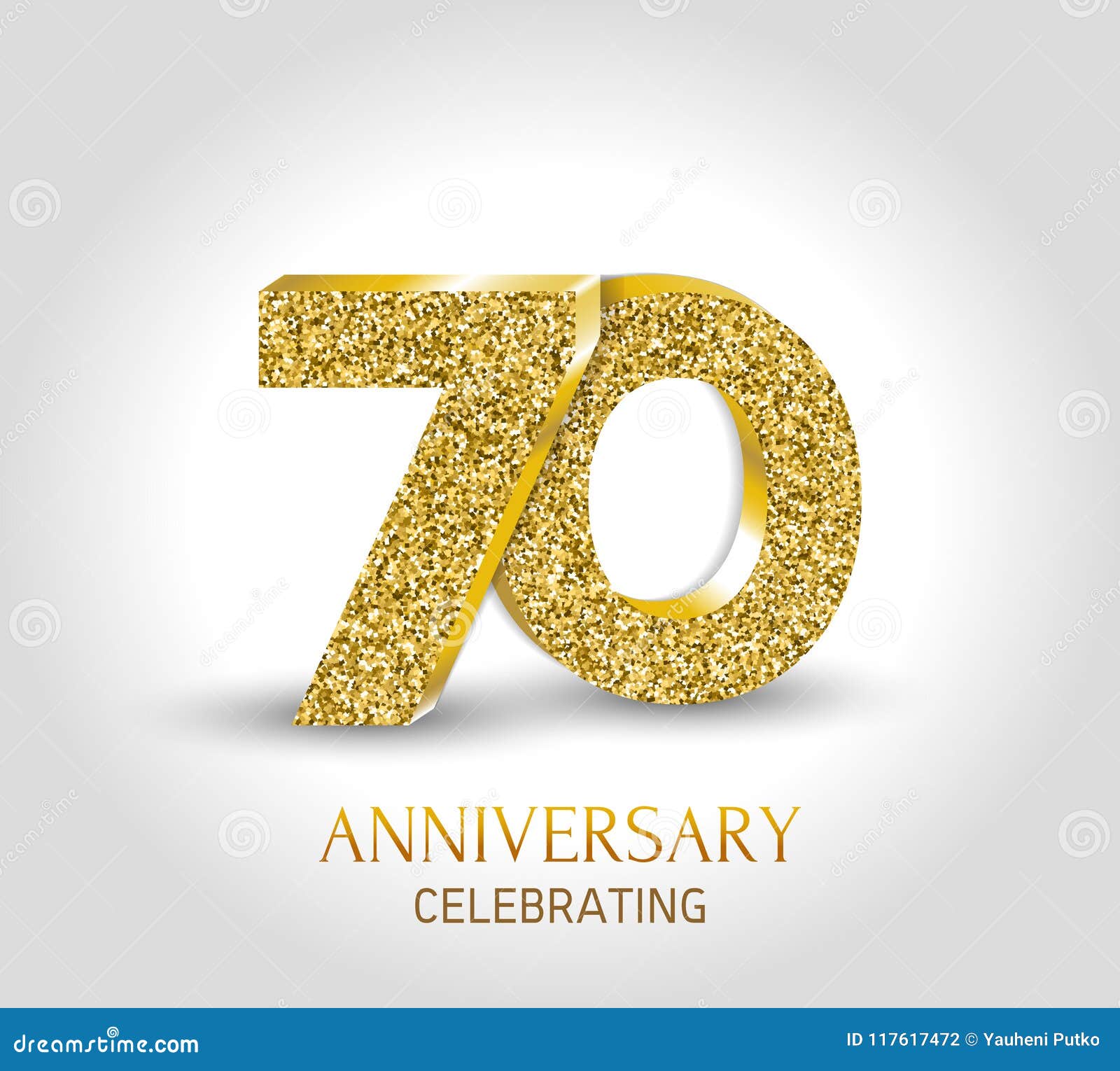 70 - Year Anniversary Banner. 70th Anniversary 3d Logo With Gold ... 70 - Year Anniversary Banner. 70th Anniversary 3d Logo With Gold ...