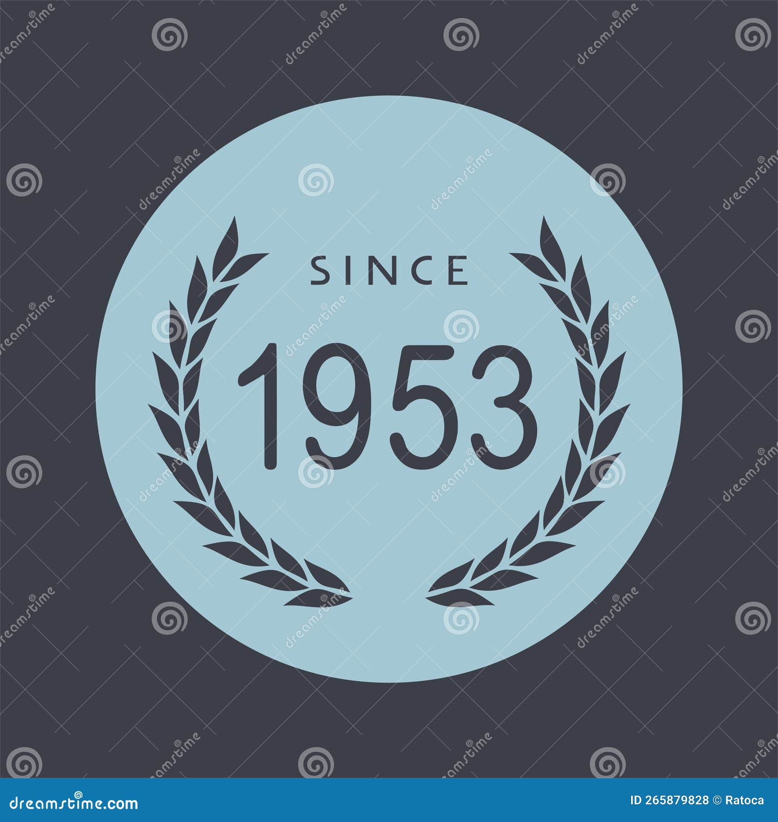 Since 1953 Year Anniversary Celebration Stock Vector - Illustration of ...