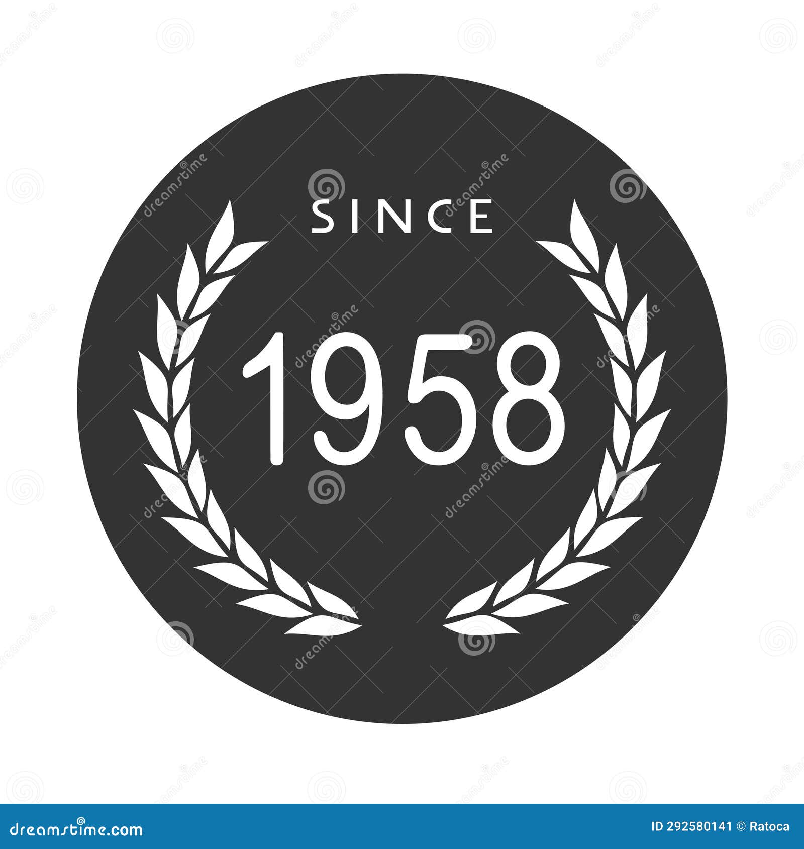 Since 1958 Year Anniversary Celebration Stock Vector - Illustration of ...