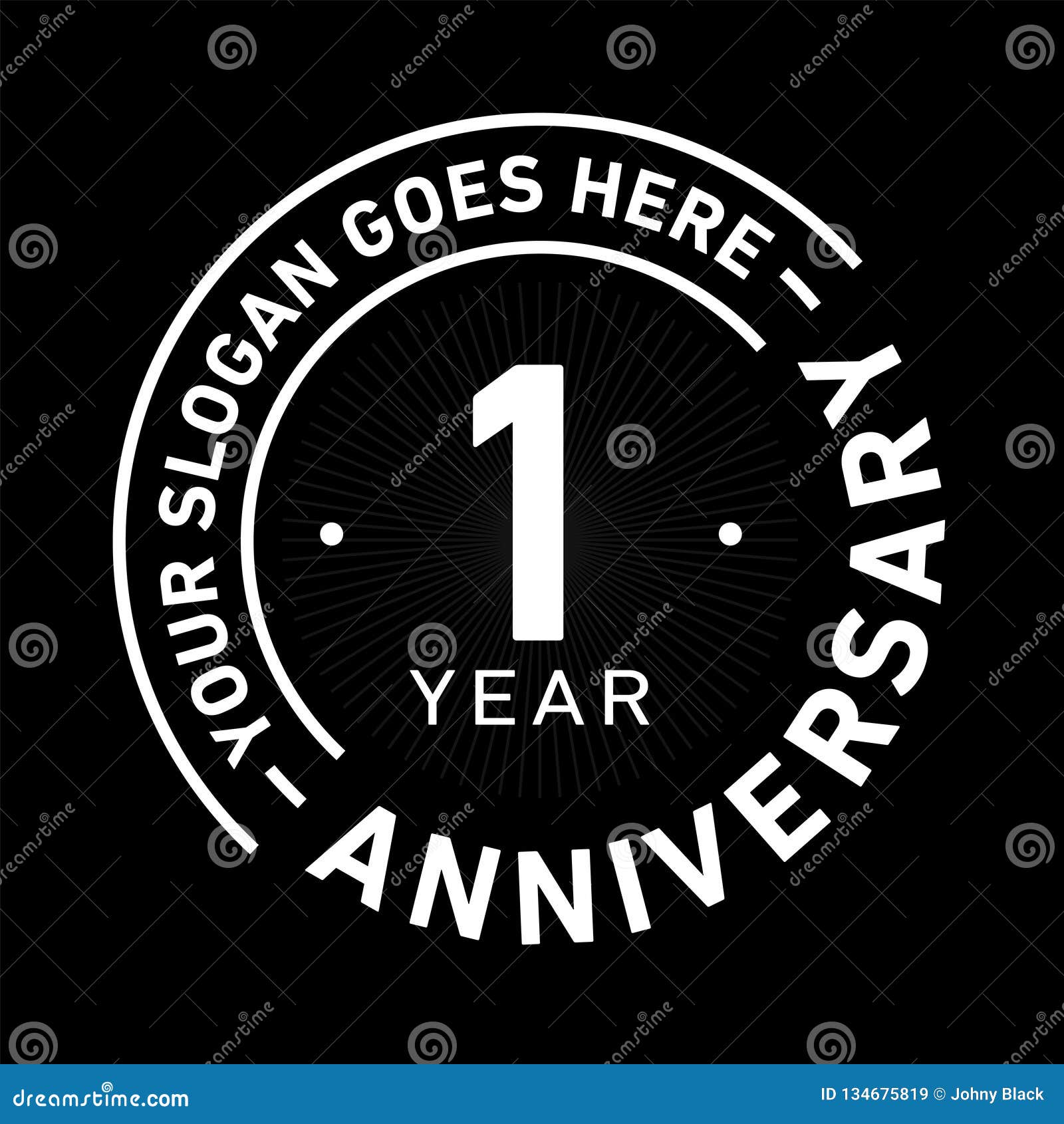 1 Year Anniversary Celebration Design Template. Anniversary Vector and ...