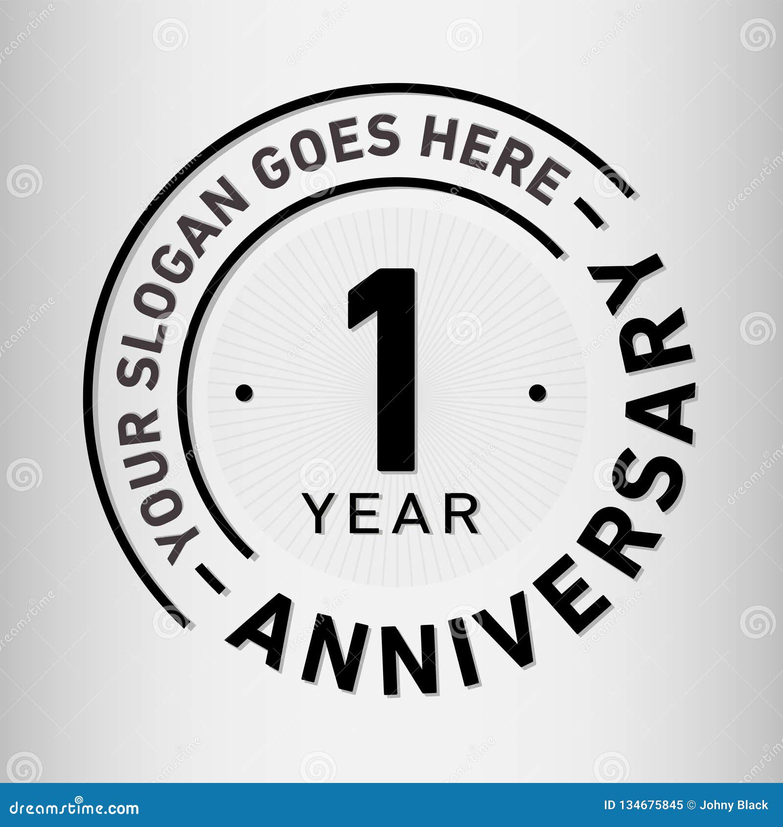 1 Year Anniversary Celebration Design Template. Anniversary Vector and ...
