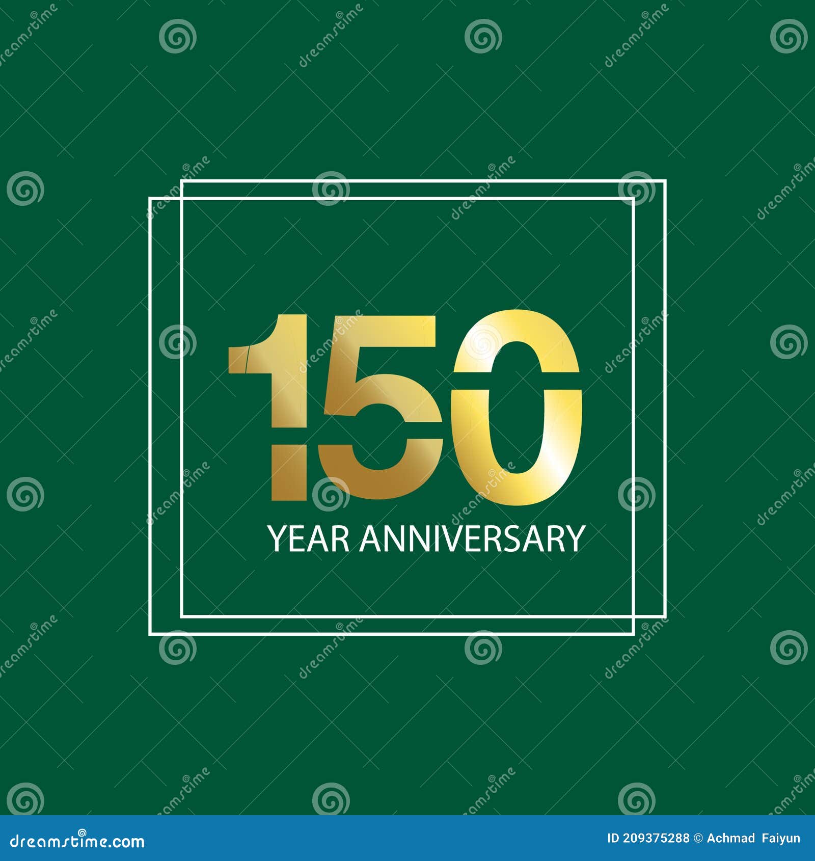 150th Design Template. Vector and Illustration Stock Vector ...