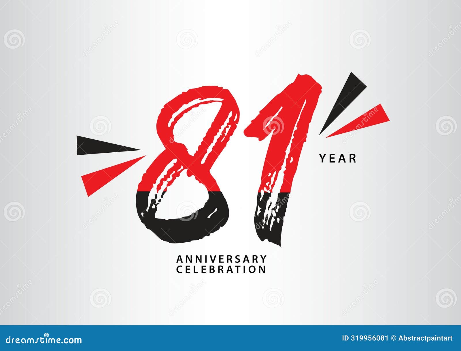 81 Year Anniversary Celebration Logotype Vector 81 Number Design 81th