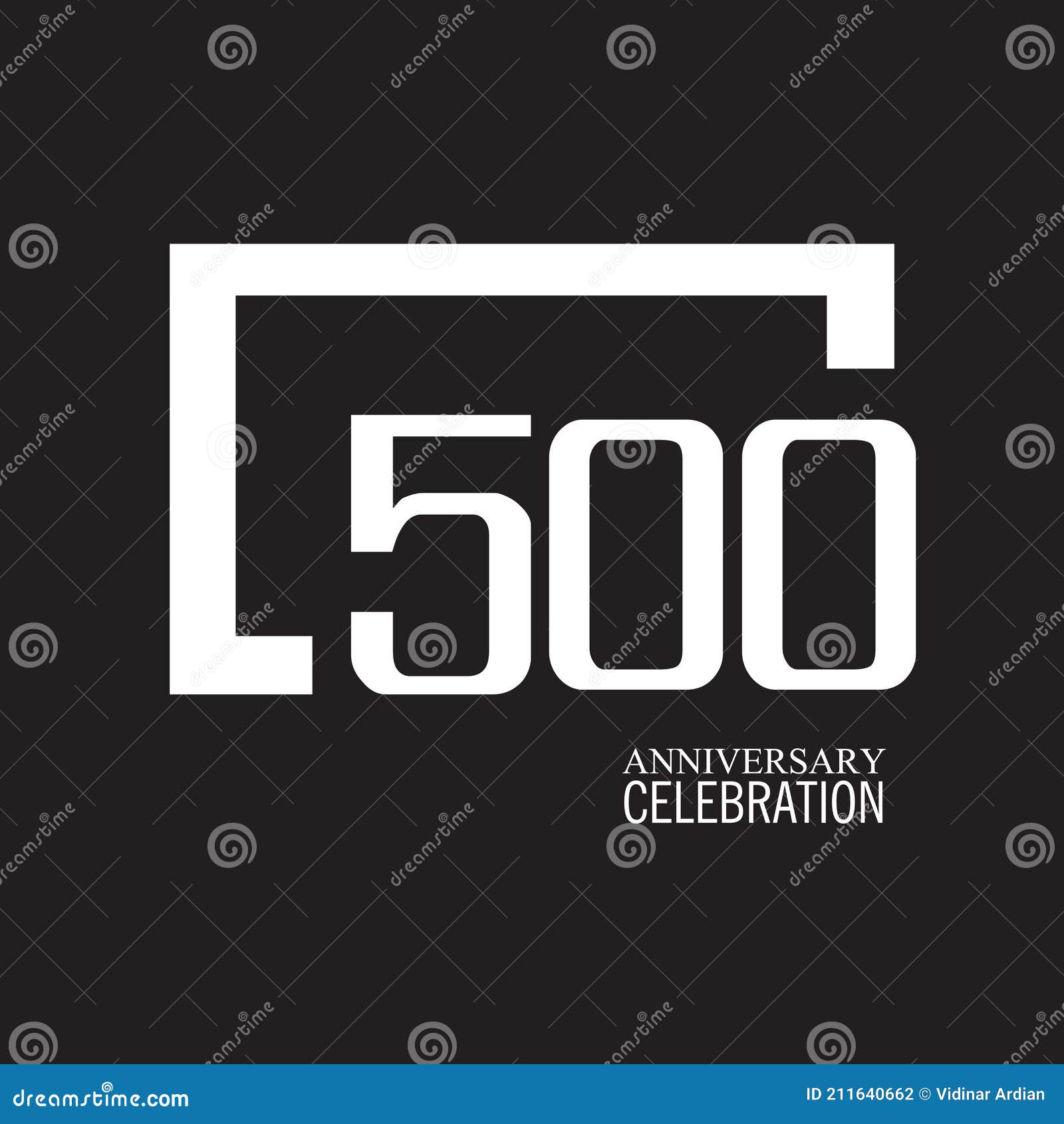 500 YEAR ANNIVERSARY CELEBRATION VECTOR DESIGN TEMPLATE ILLUSTRATION ...