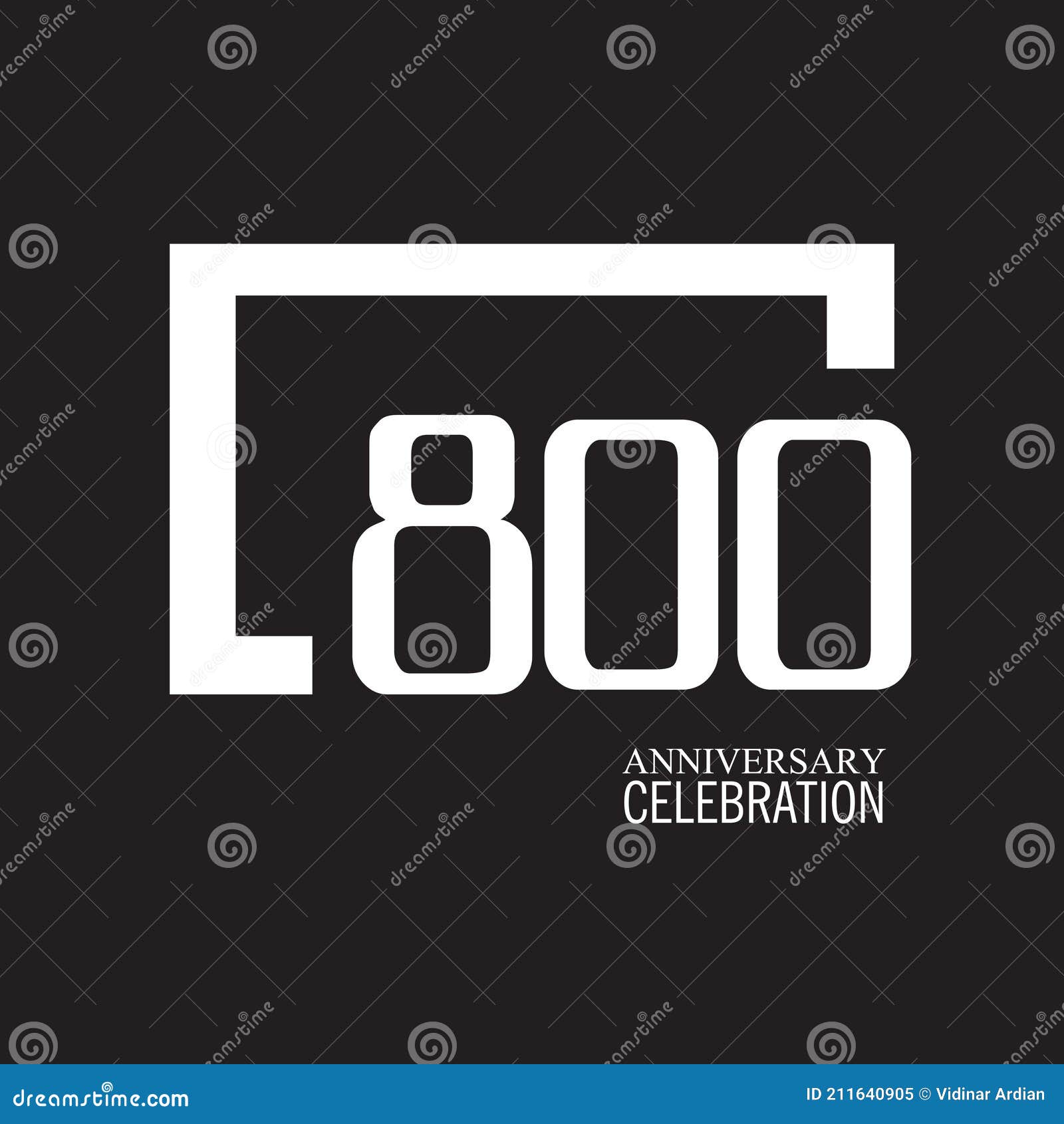 800 YEAR ANNIVERSARY CELEBRATION VECTOR DESIGN TEMPLATE ILLUSTRATION ...