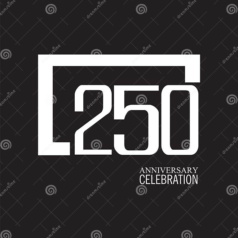 250 YEAR ANNIVERSARY CELEBRATION VECTOR DESIGN TEMPLATE ILLUSTRATION ...