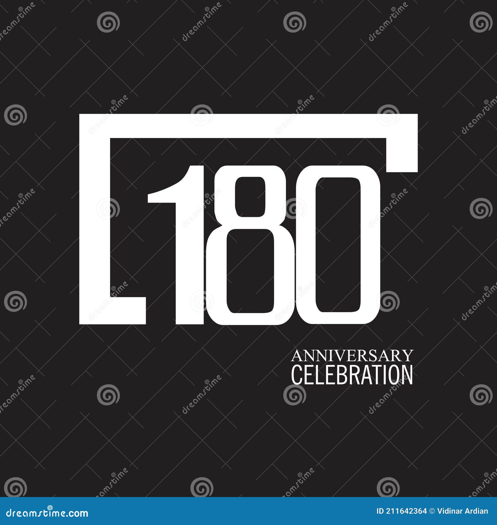 180 YEAR ANNIVERSARY CELEBRATION VECTOR DESIGN TEMPLATE ILLUSTRATION ...