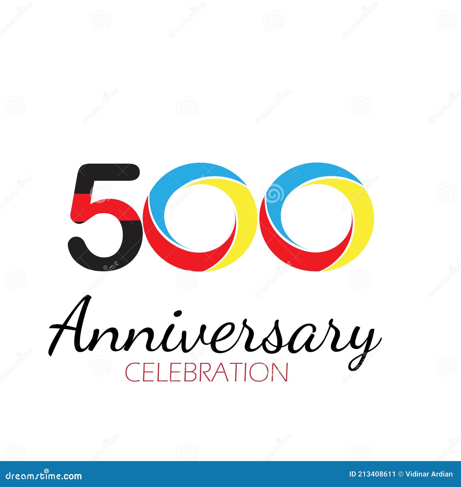 500 YEAR ANNIVERSARY CELEBRATION VECTOR DESIGN TEMPLATE ILLUSTRATION ...