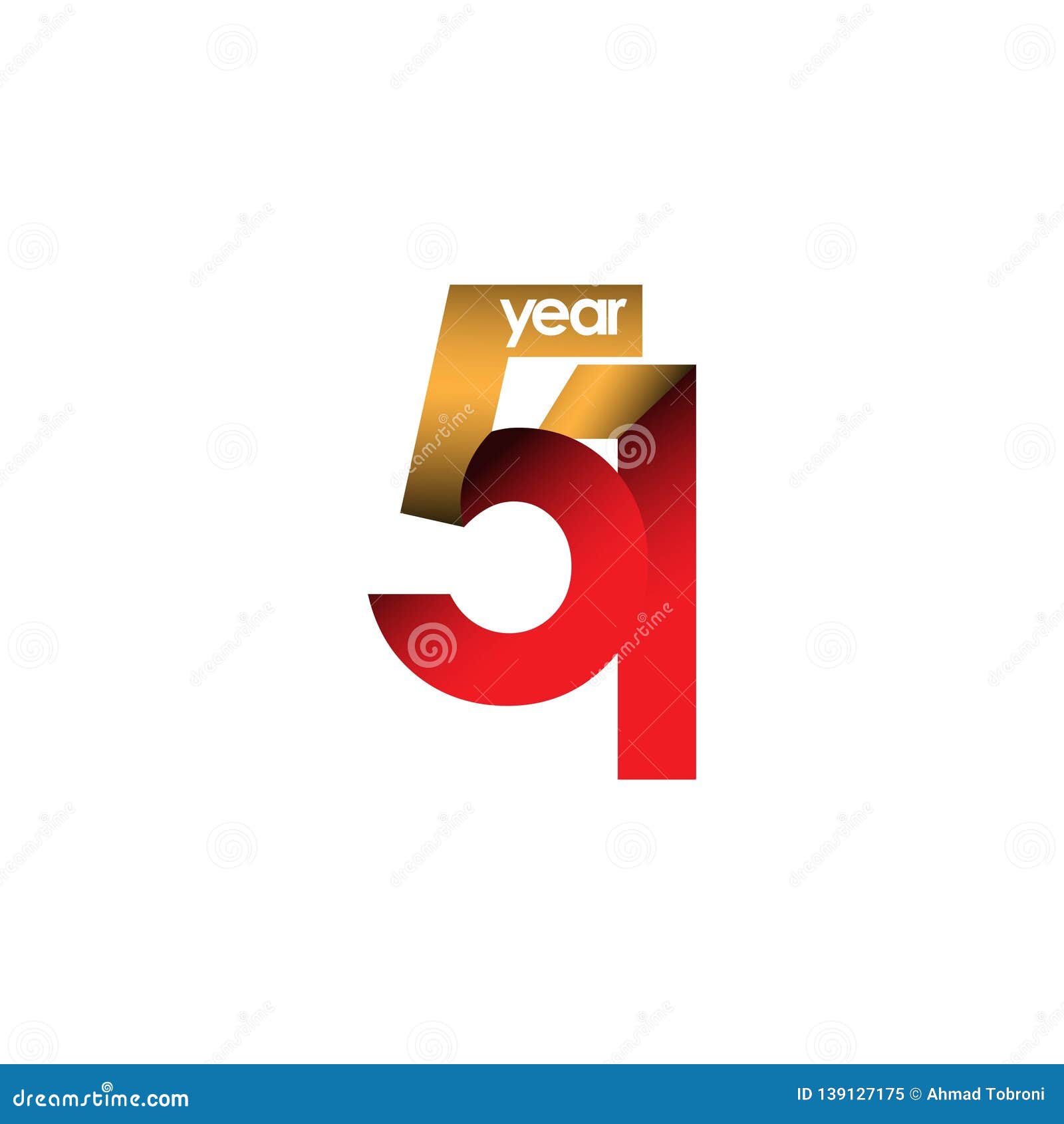 51 Year Anniversary Vector Template Design Illustration Stock Vector ...