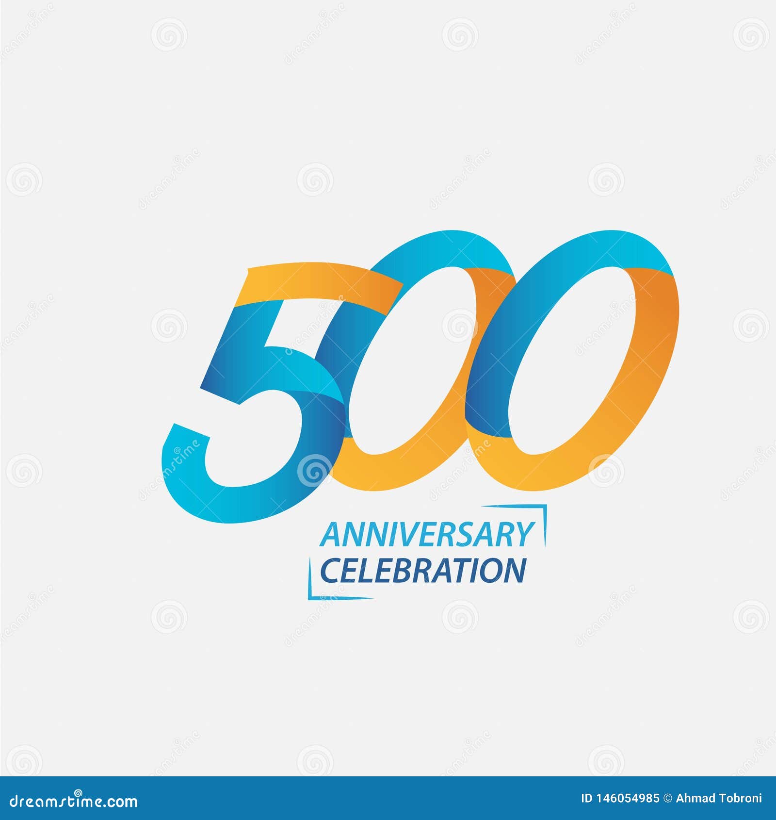 500 Year Anniversary Celebration Vector Template Design Illustration ...