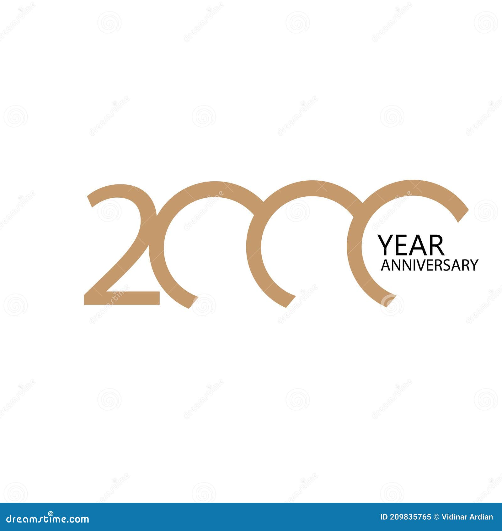 2000 Year Anniversary Celebration Vector Template Design Illustration ...