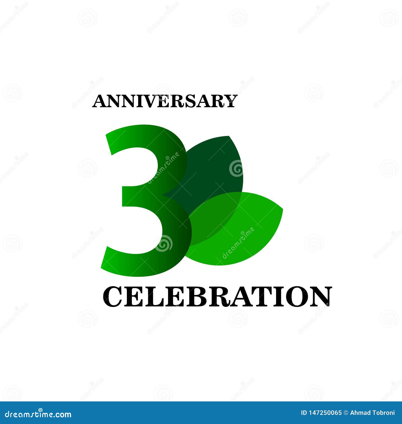 3 Year Anniversary Celebration Vector Template Design Illustration ...
