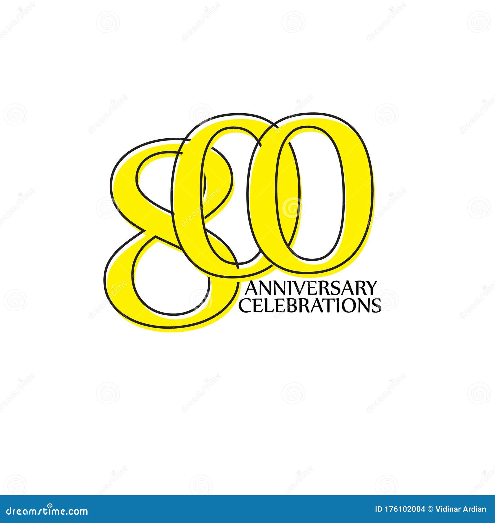 800 Year Anniversary CELEBRATIONS Vector Template Design Illustration ...