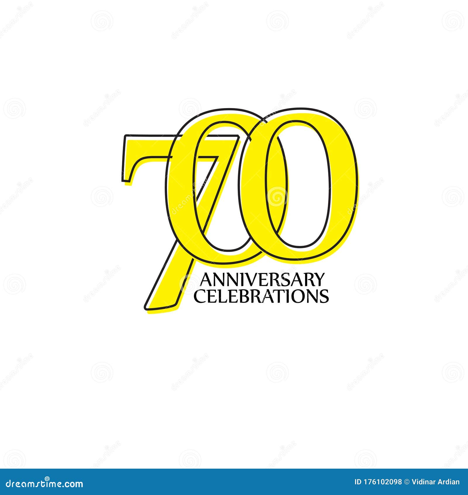 700 Year Anniversary CELEBRATIONS Vector Template Design Illustration ...