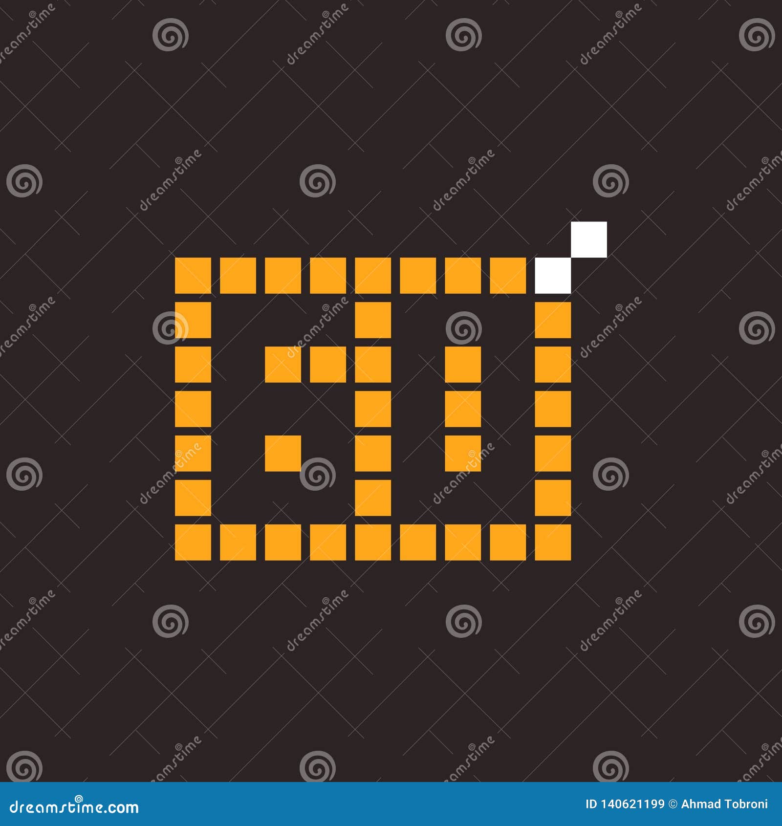 8-Bit Pixel-Art Number 1-10 Blocks Arranged In A Pyramid Vector ...