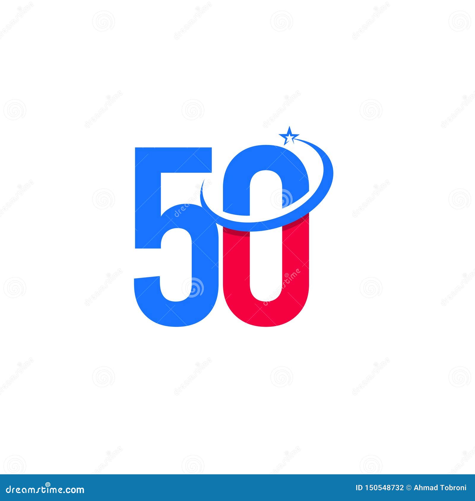 50 Year Anniversary Star for Celebration Vector Template Design ...