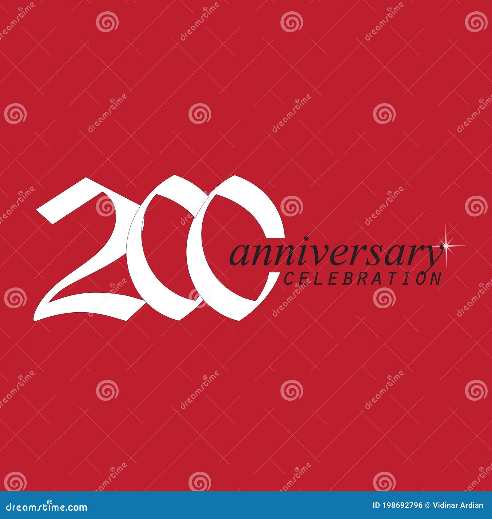 200 Year Anniversary Vector Banner Template Stock Vector - Illustration ...