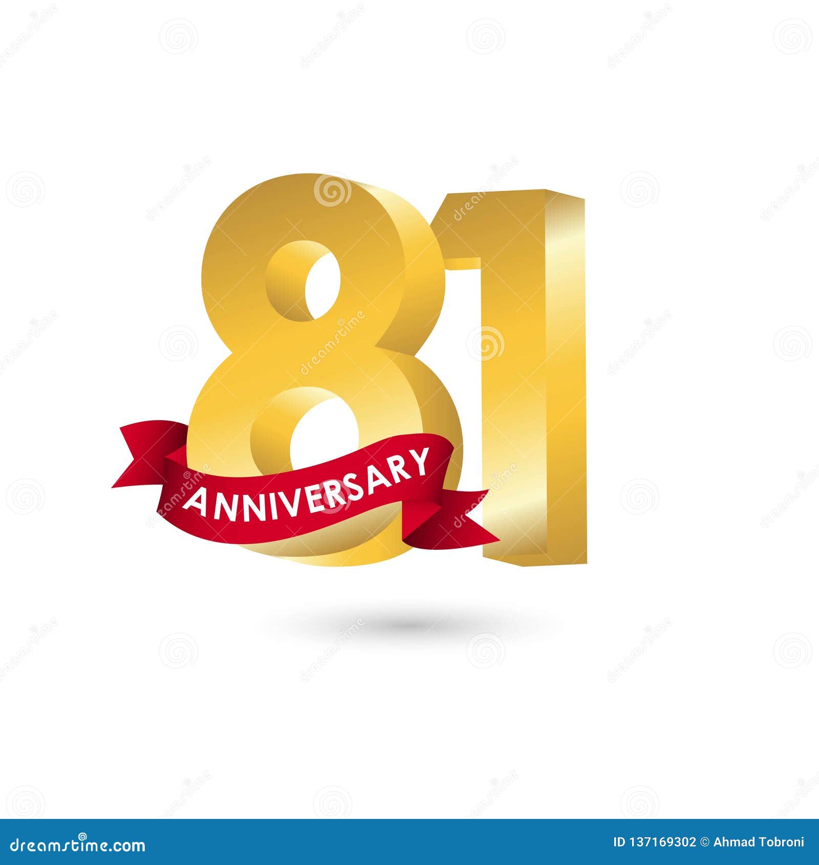 81 Year Anniversary Vector Template Design Illustration Stock Vector ...