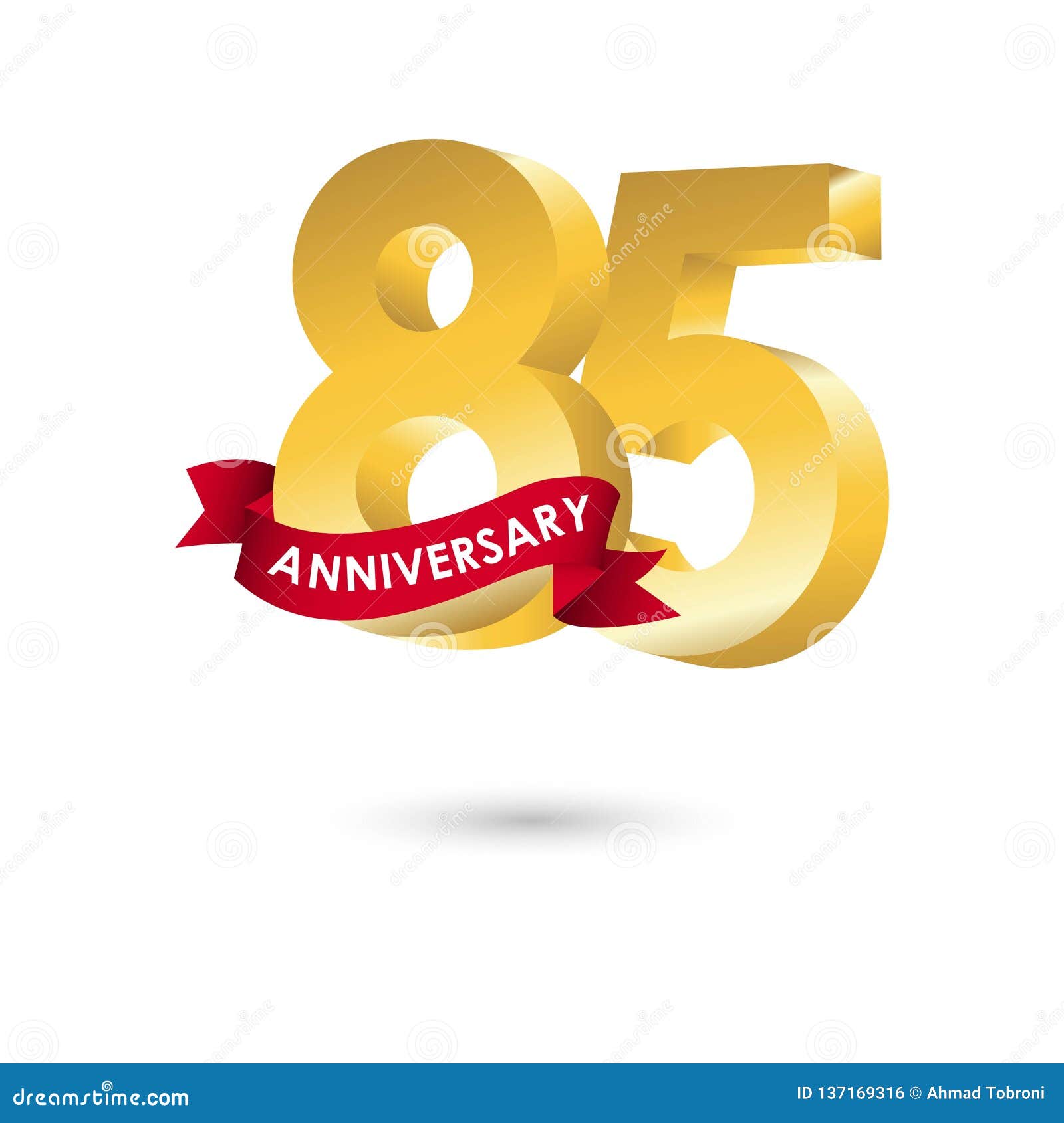 85 Year Anniversary Vector Template Design Illustration Stock Vector ...