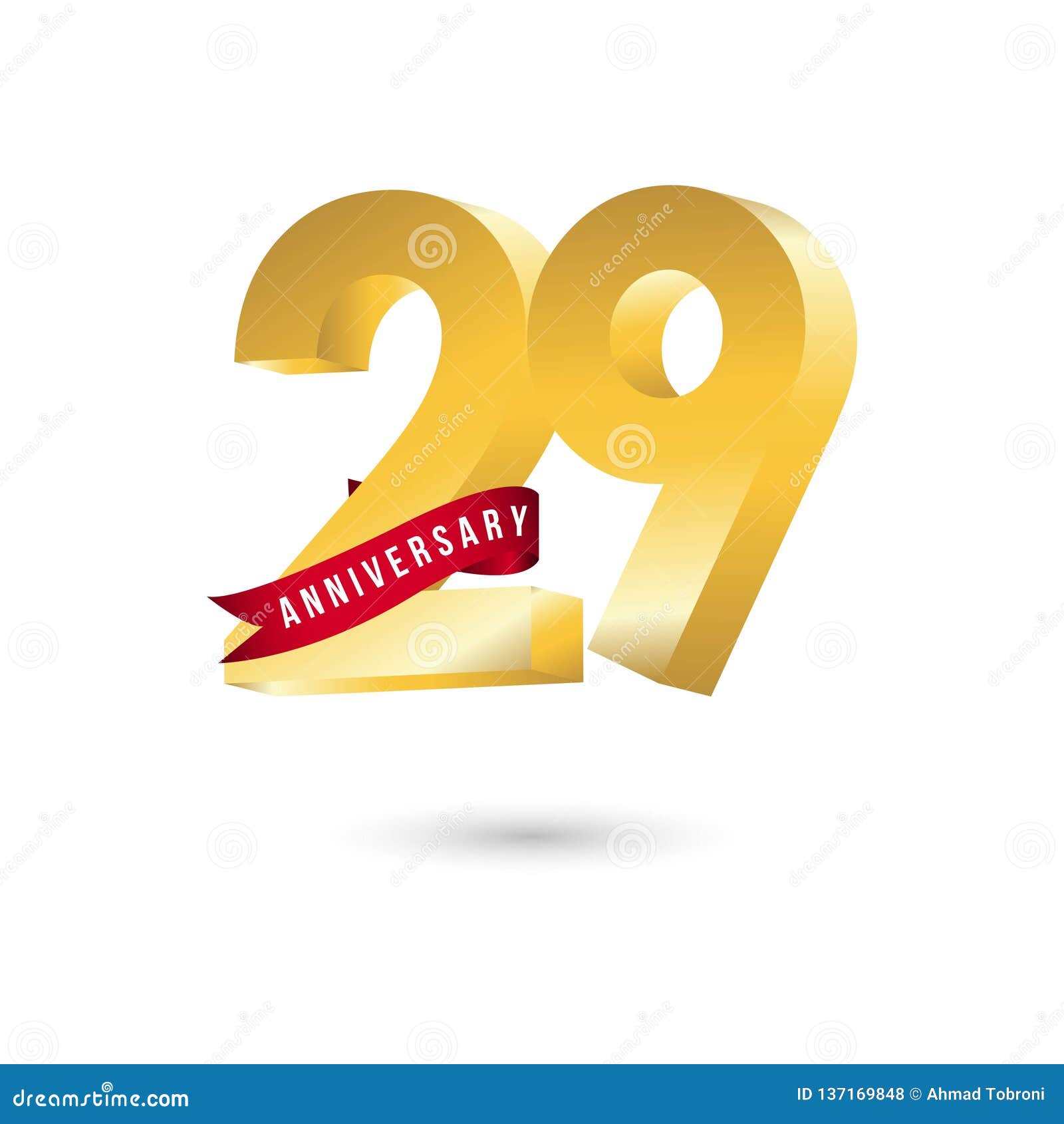 29 Year Anniversary Vector Template Design Illustration Stock Vector ...