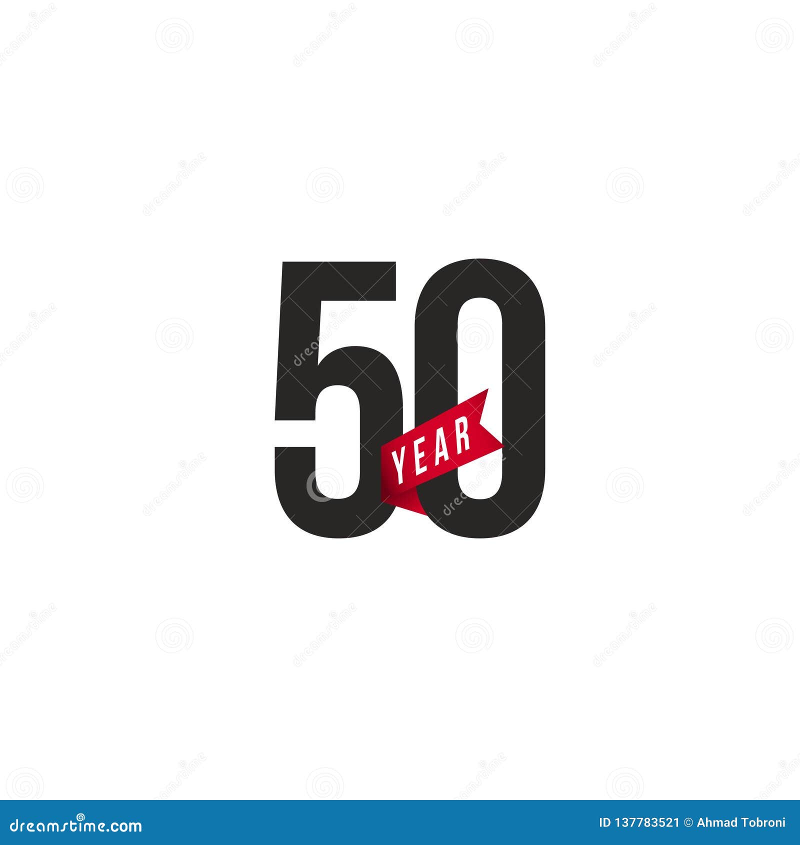 50 Year Anniversary Vector Template Design Illustration Stock Vector ...