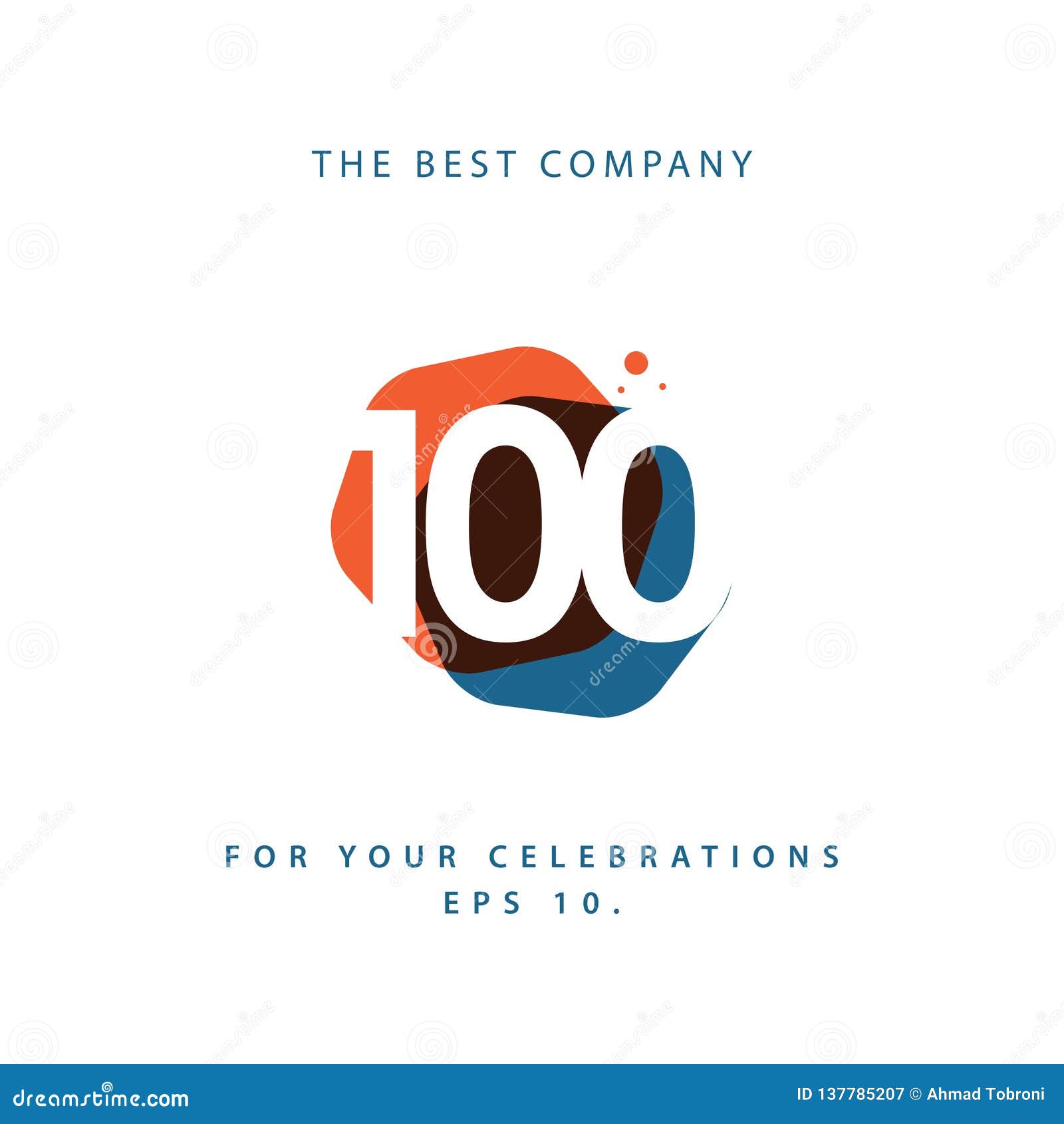 100 Year Anniversary Vector Template Design Illustration Stock Vector ...