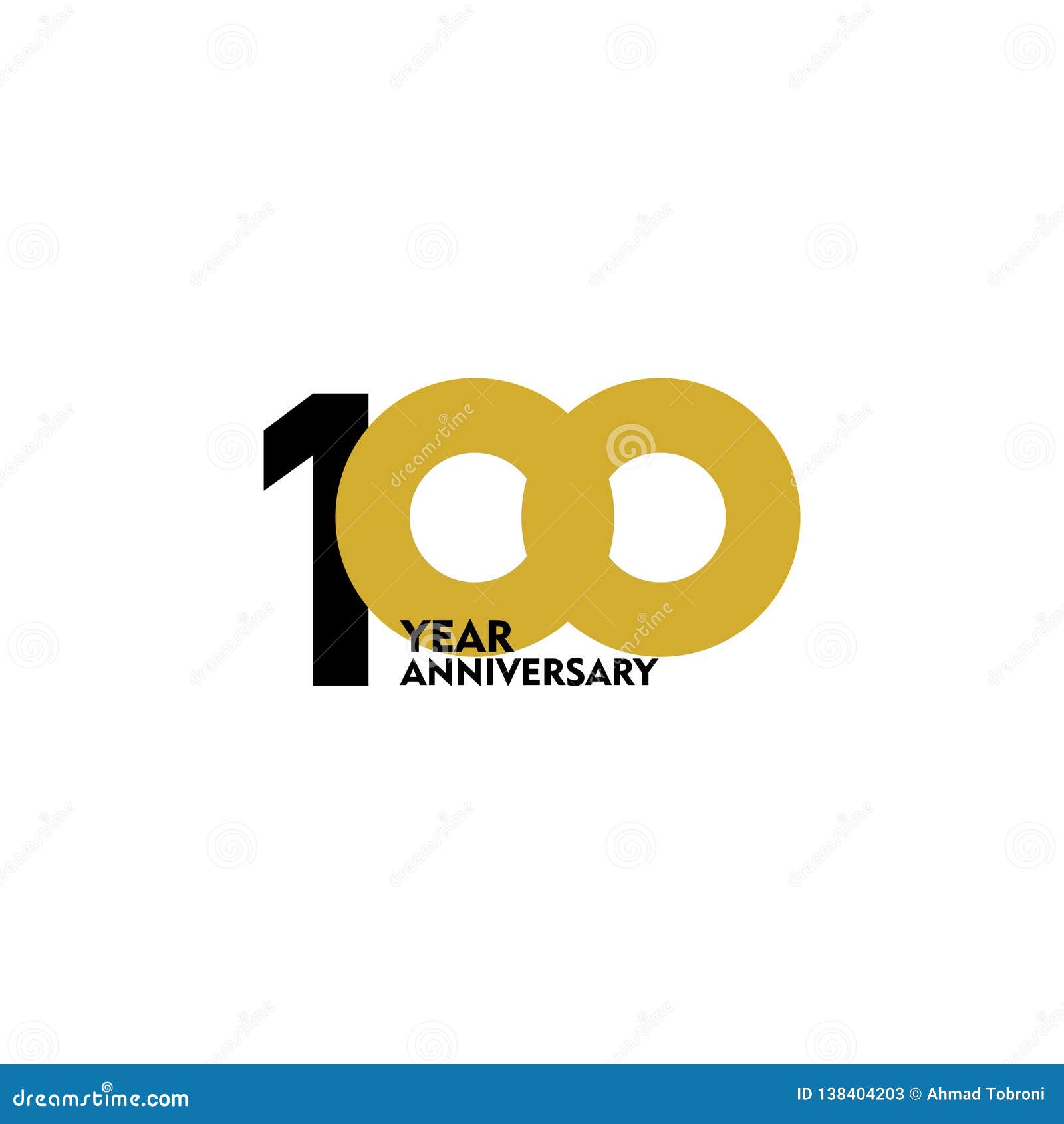 100 Year Anniversary Vector Template Design Illustration Stock Vector ...