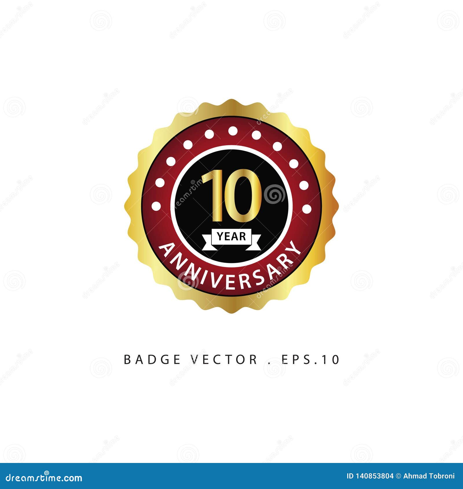 10 Year Anniversary Vector Template Design Illustration Stock Vector ...