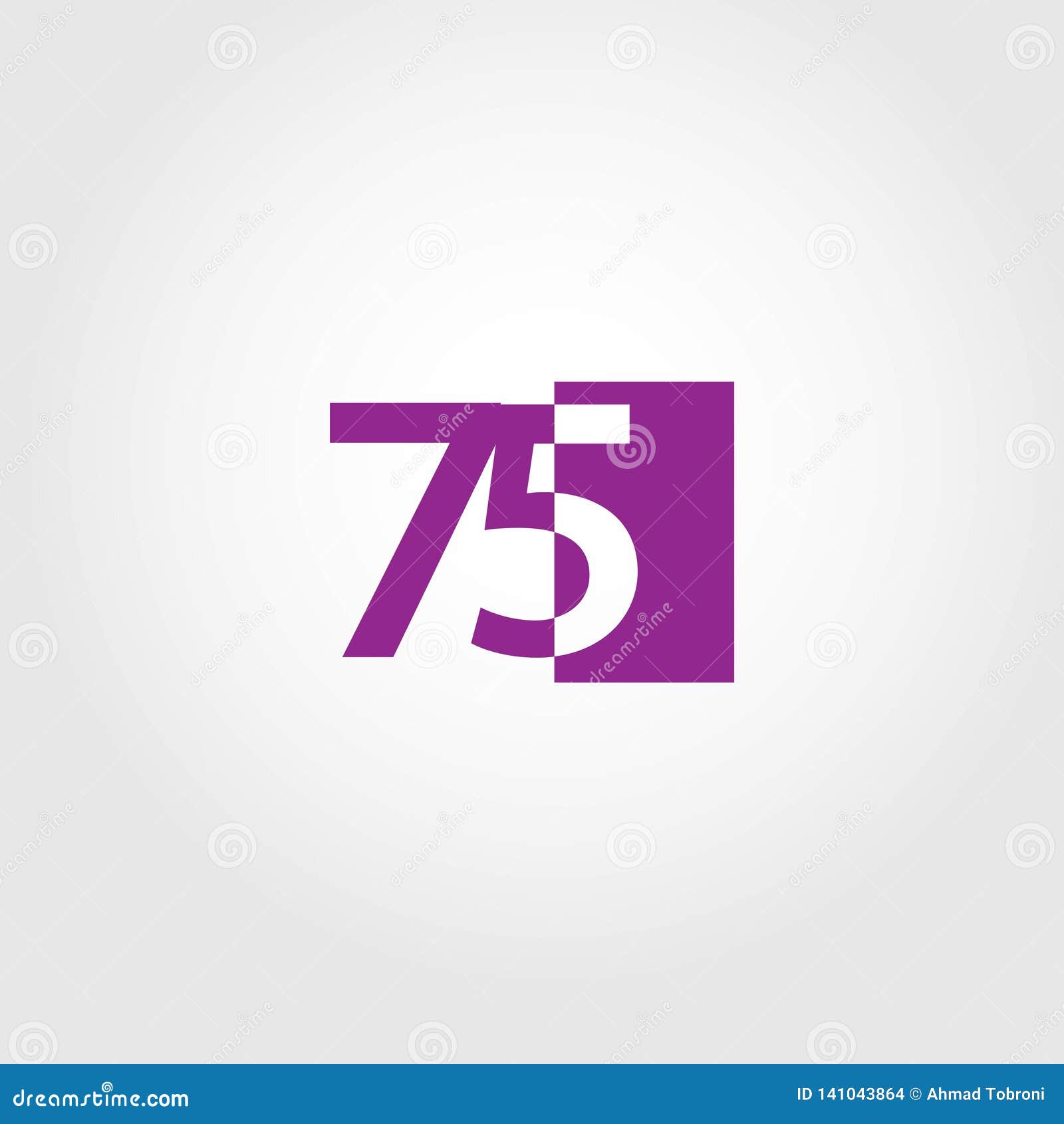 75 Year Anniversary Vector Template Design Illustration Stock Vector ...
