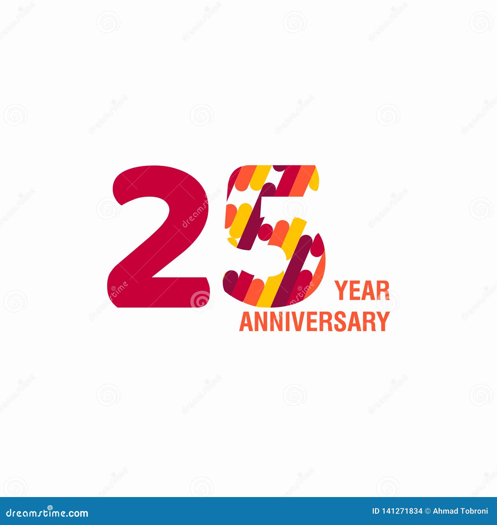 25 Year Anniversary Vector Template Design Illustration Stock Vector ...