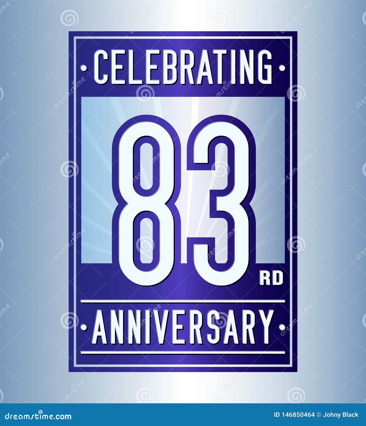 83 Years Celebrating Anniversary Design Template. 83rd Logo. Vector and ...