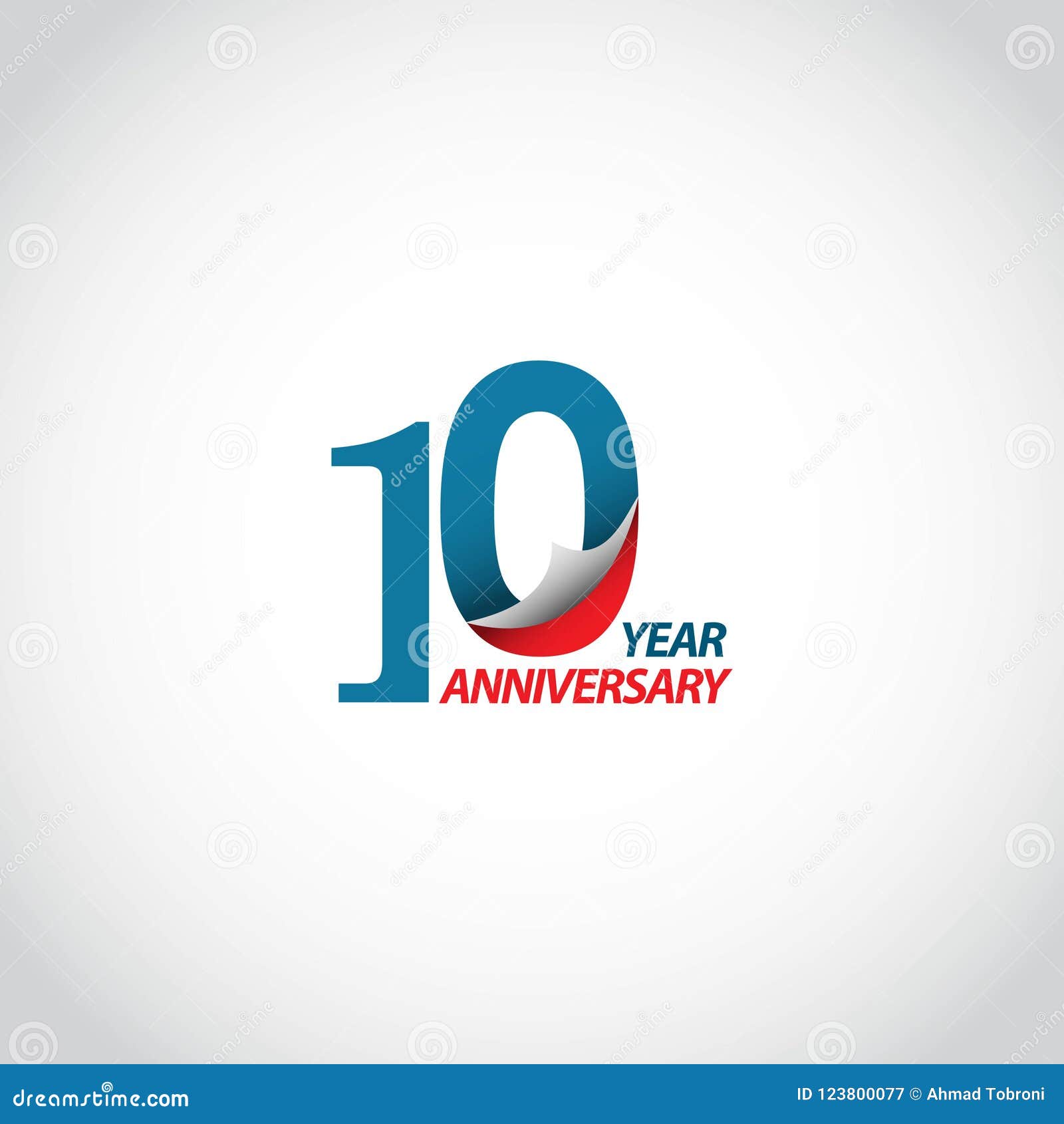 10 Year Anniversary Vector Template Design Stock Vector - Illustration ...