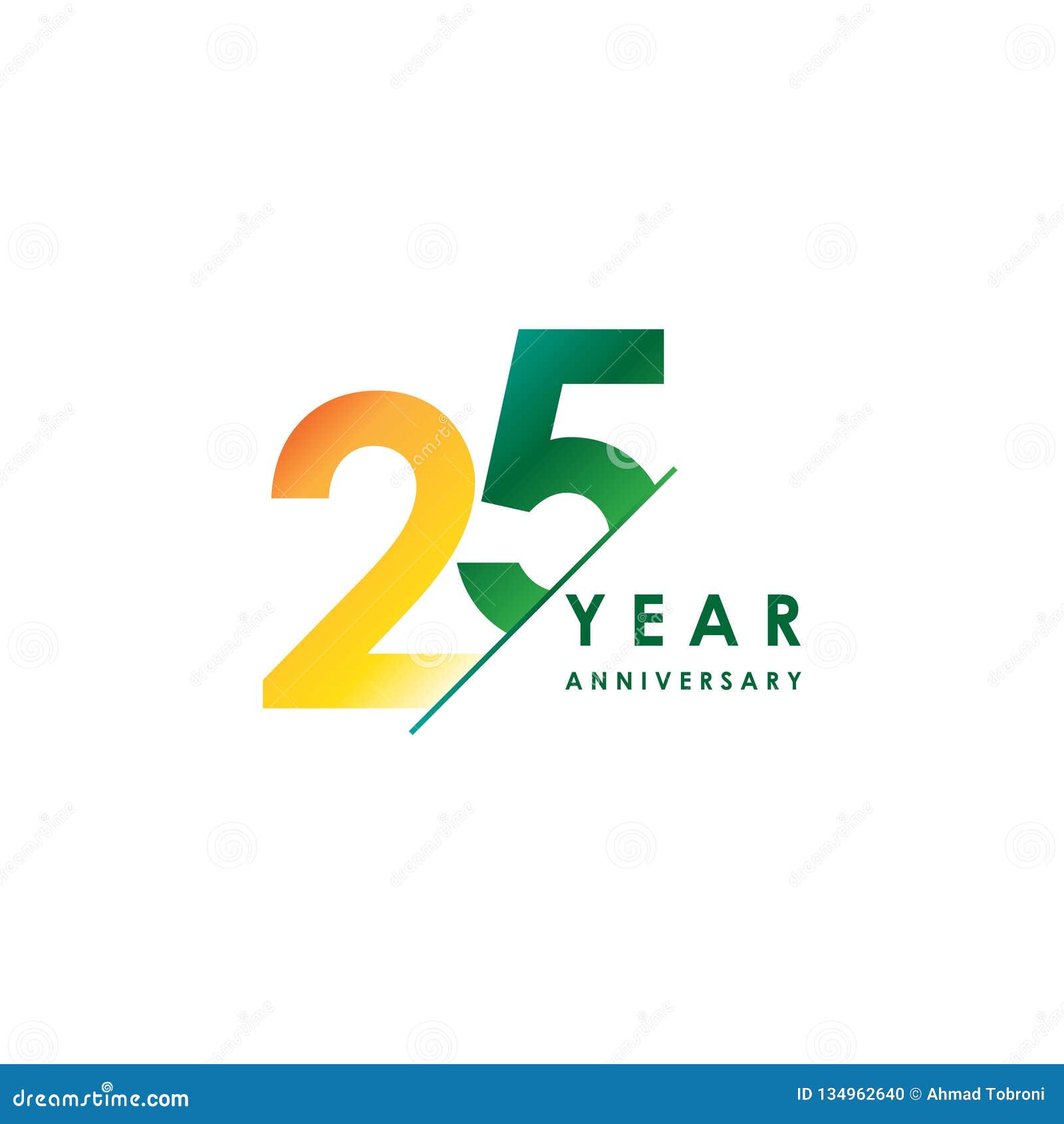 25 Year Anniversary Vector Design Illustration Stock Vector ...