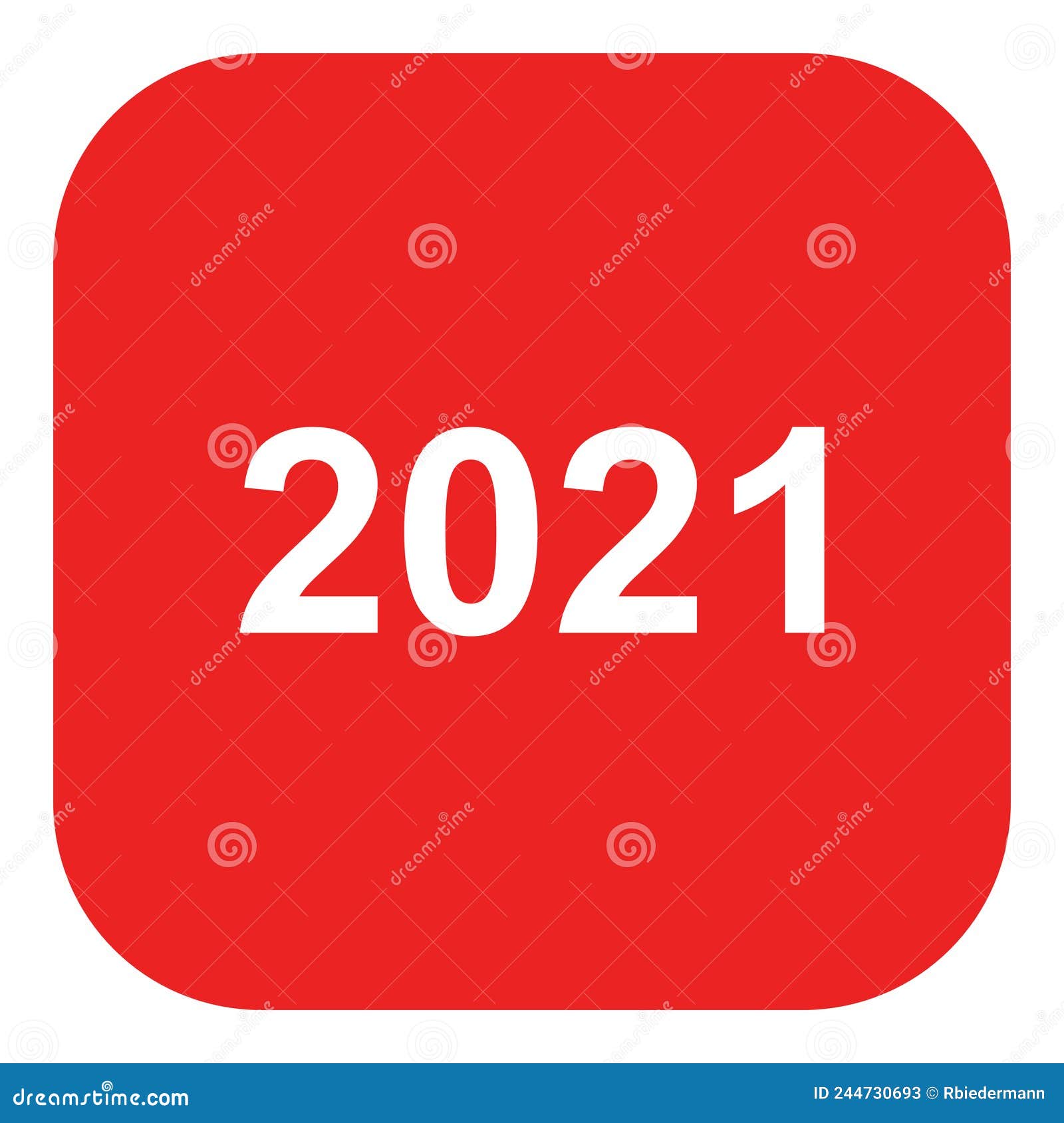 Year 2021 and app icon stock vector. Illustration of date - 244730693