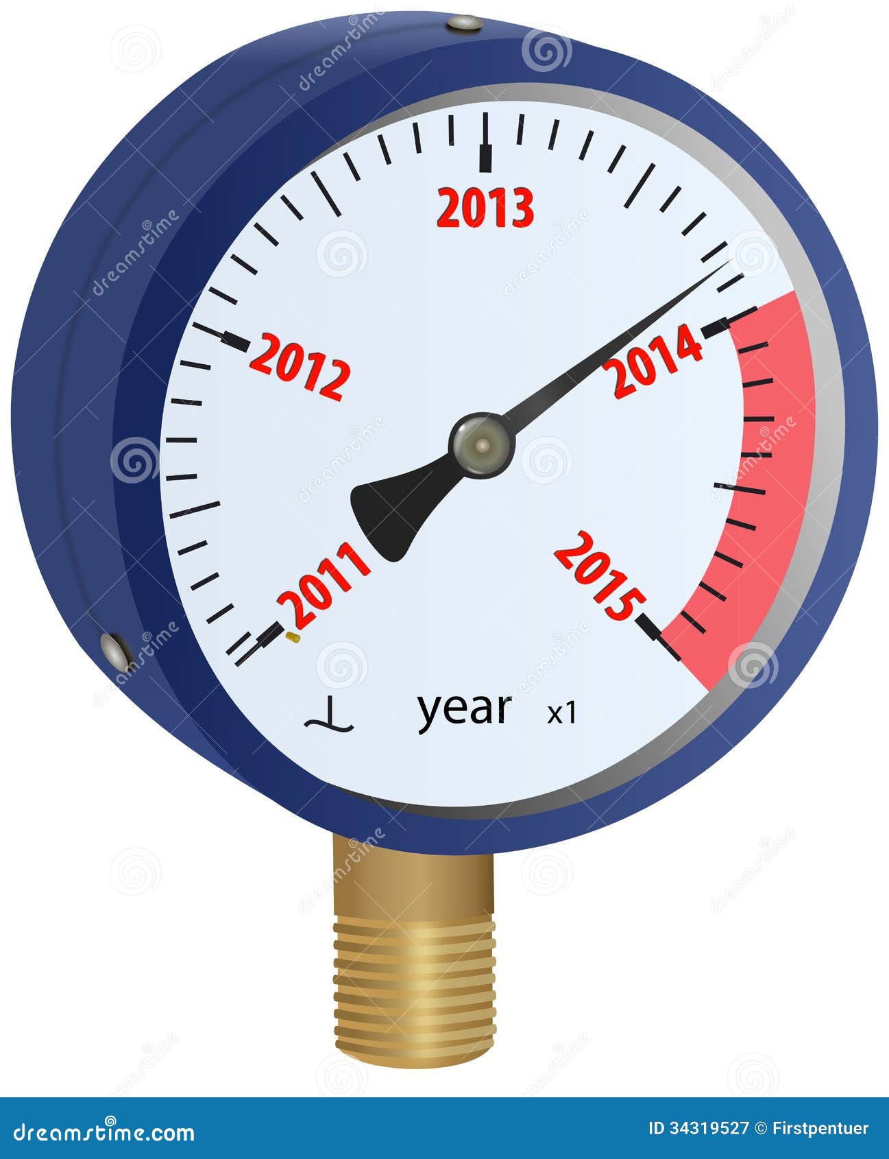 Analog Manometer Or Barometer Illustration For Pressure Or Vacuum ...