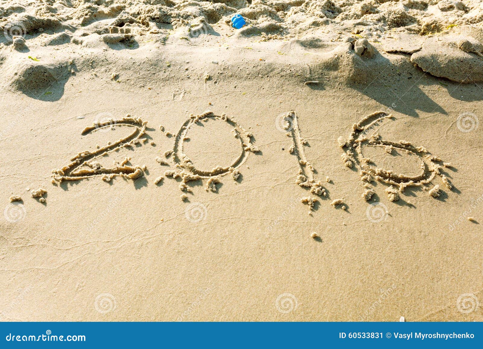 Year 2016 on the Beach for Background Stock Image - Image of resort ...