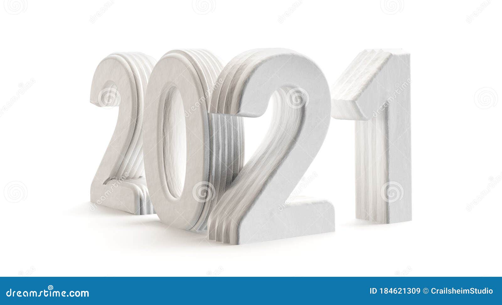 Year 2021 Bold Letters 3d-illustration Stock Illustration ...