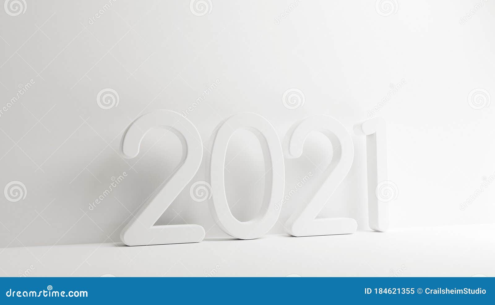 Year 2021 Bold Letters 3d-illustration Stock Illustration ...