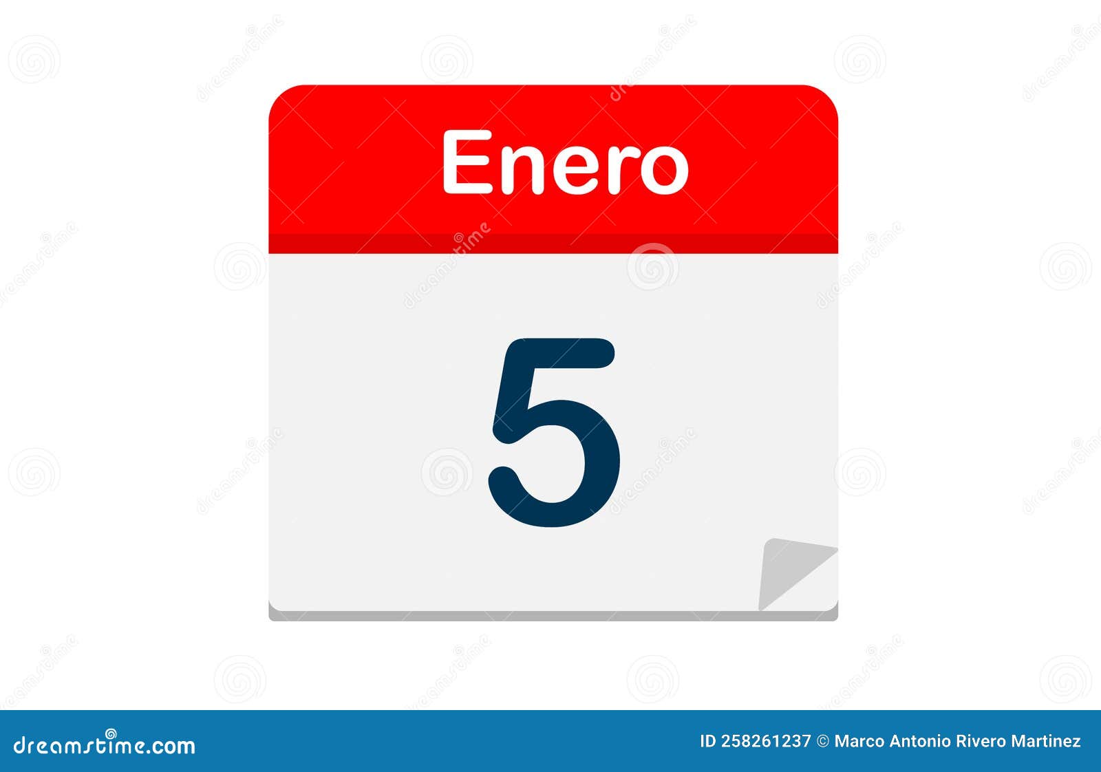 Year Calendar Month January Day 5 Stock Illustration - Illustration of ...