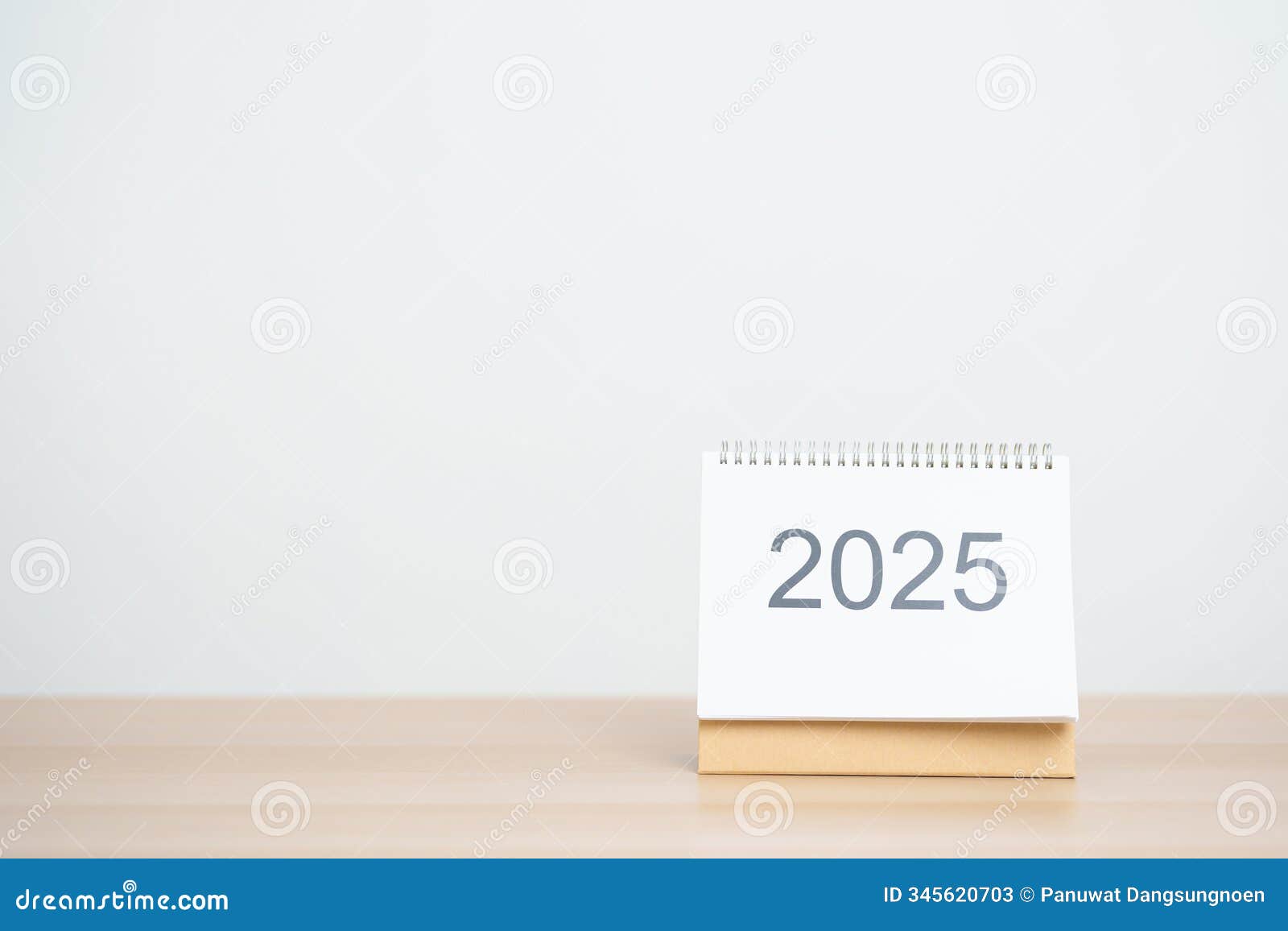 2025 Year Calendar on Table in Office Background. Countdown, Happy New ...