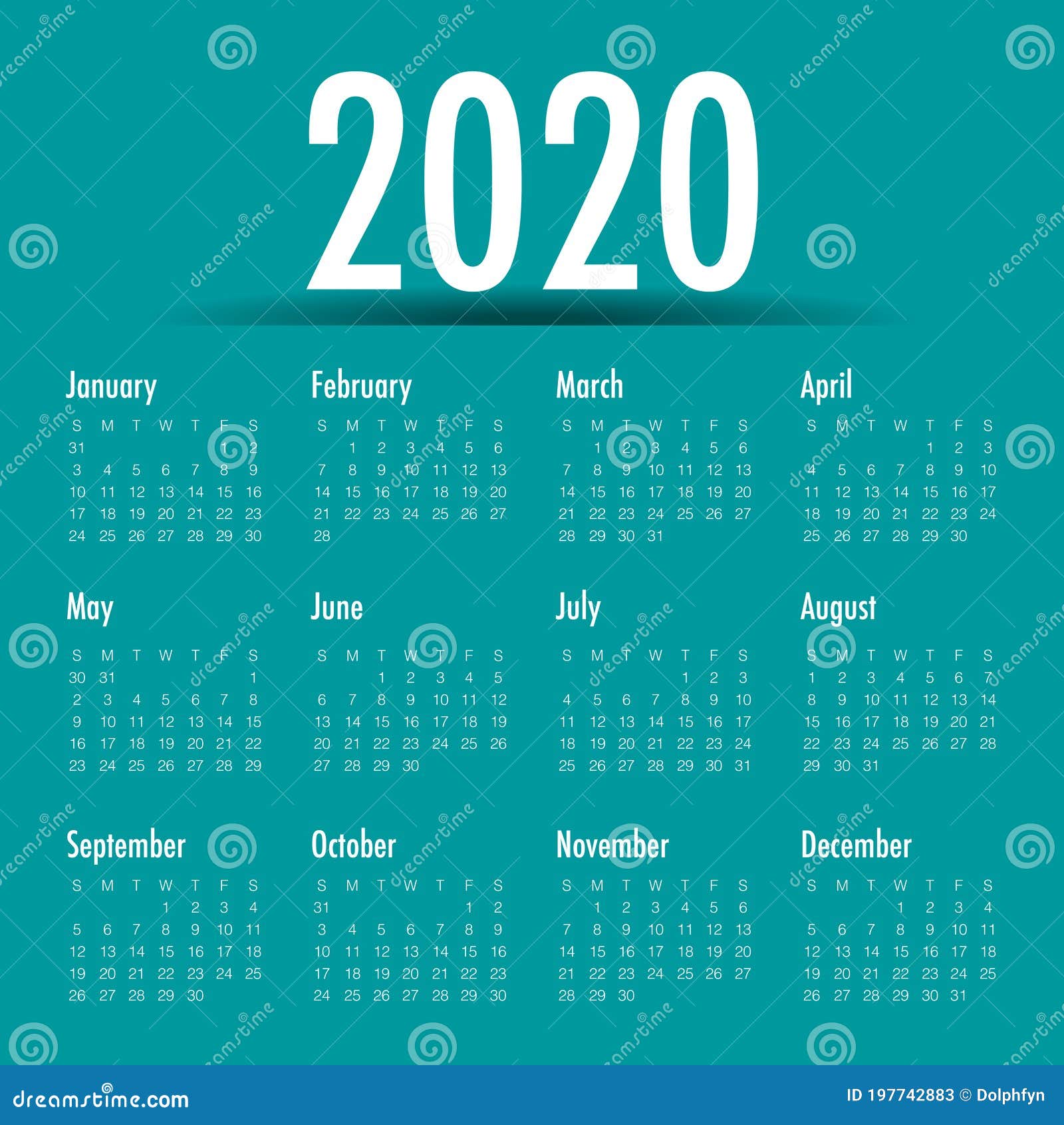 Year 2021 Calendar Vector Design Template Stock Vector - Illustration ...