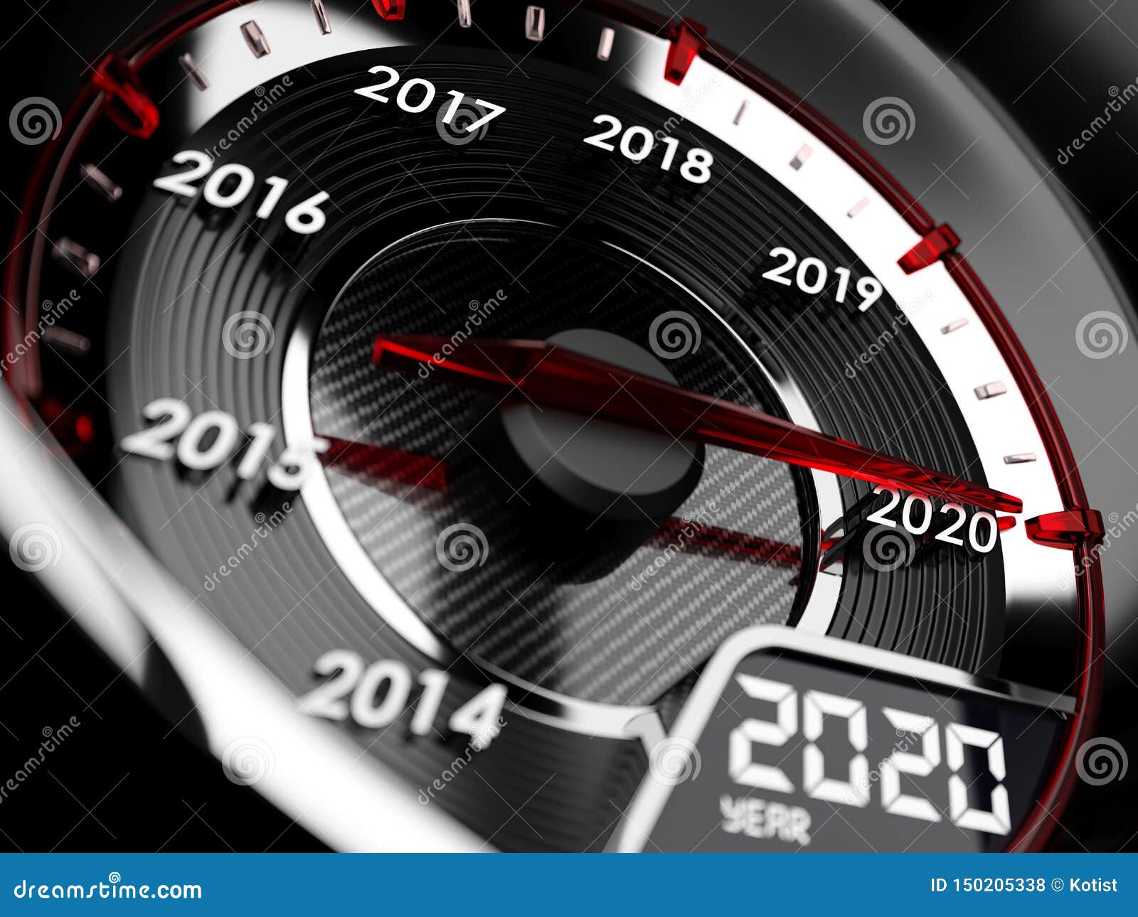 2020 Year Car Speedometer. Countdown Concept Stock Illustration ...