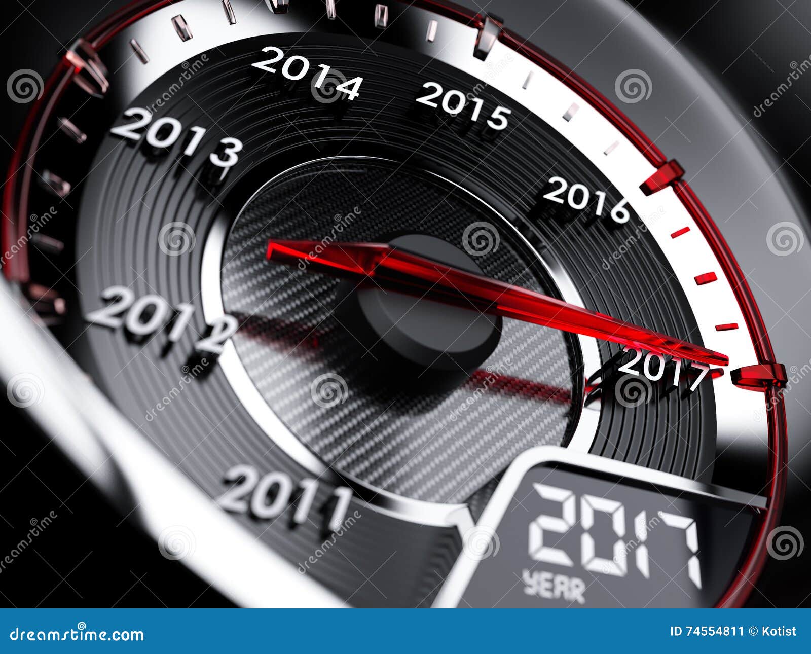 2017 Year Car Speedometer. Countdown Concept Stock Illustration ...