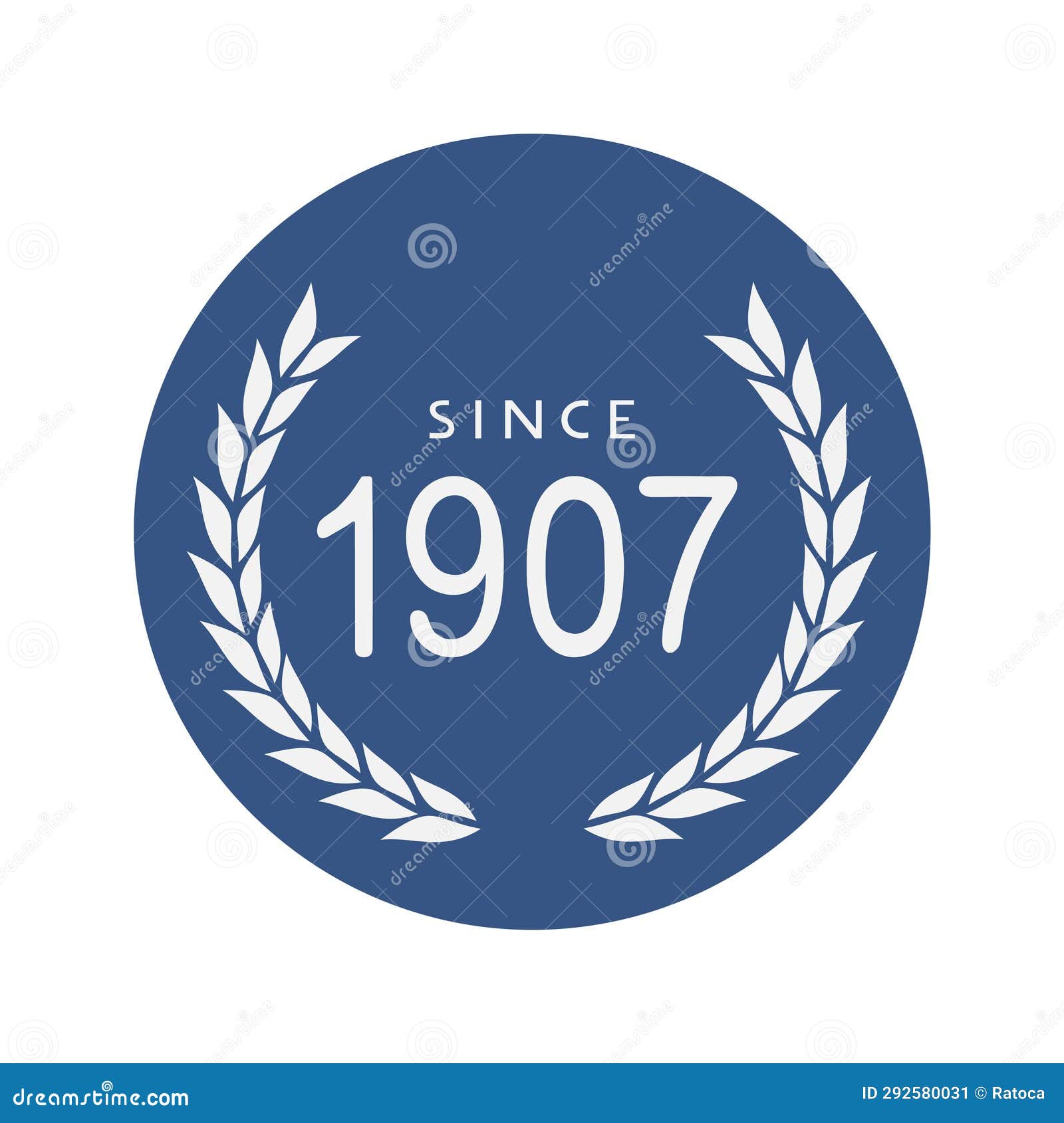 Since 1907 Year Celebration Stock Vector - Illustration of vintage ...
