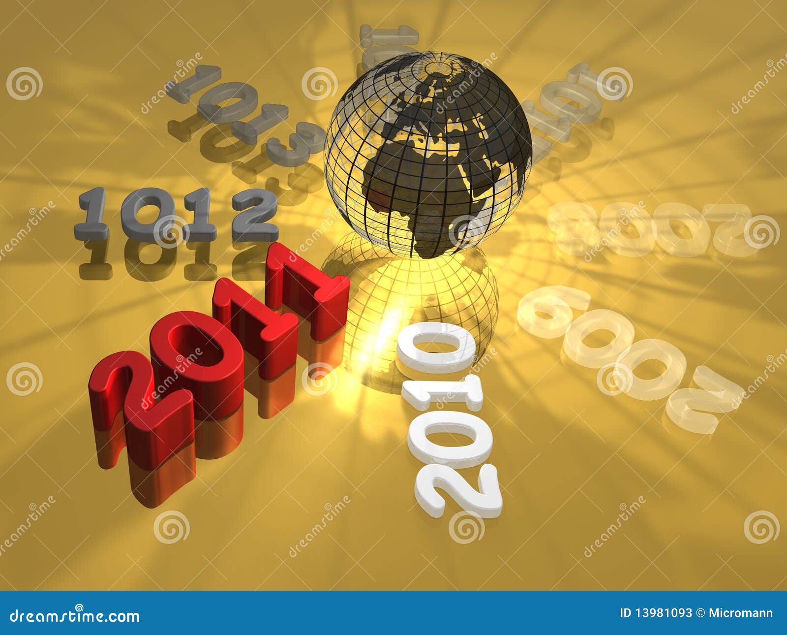 Year change - 2010-2011 stock illustration. Illustration of years ...