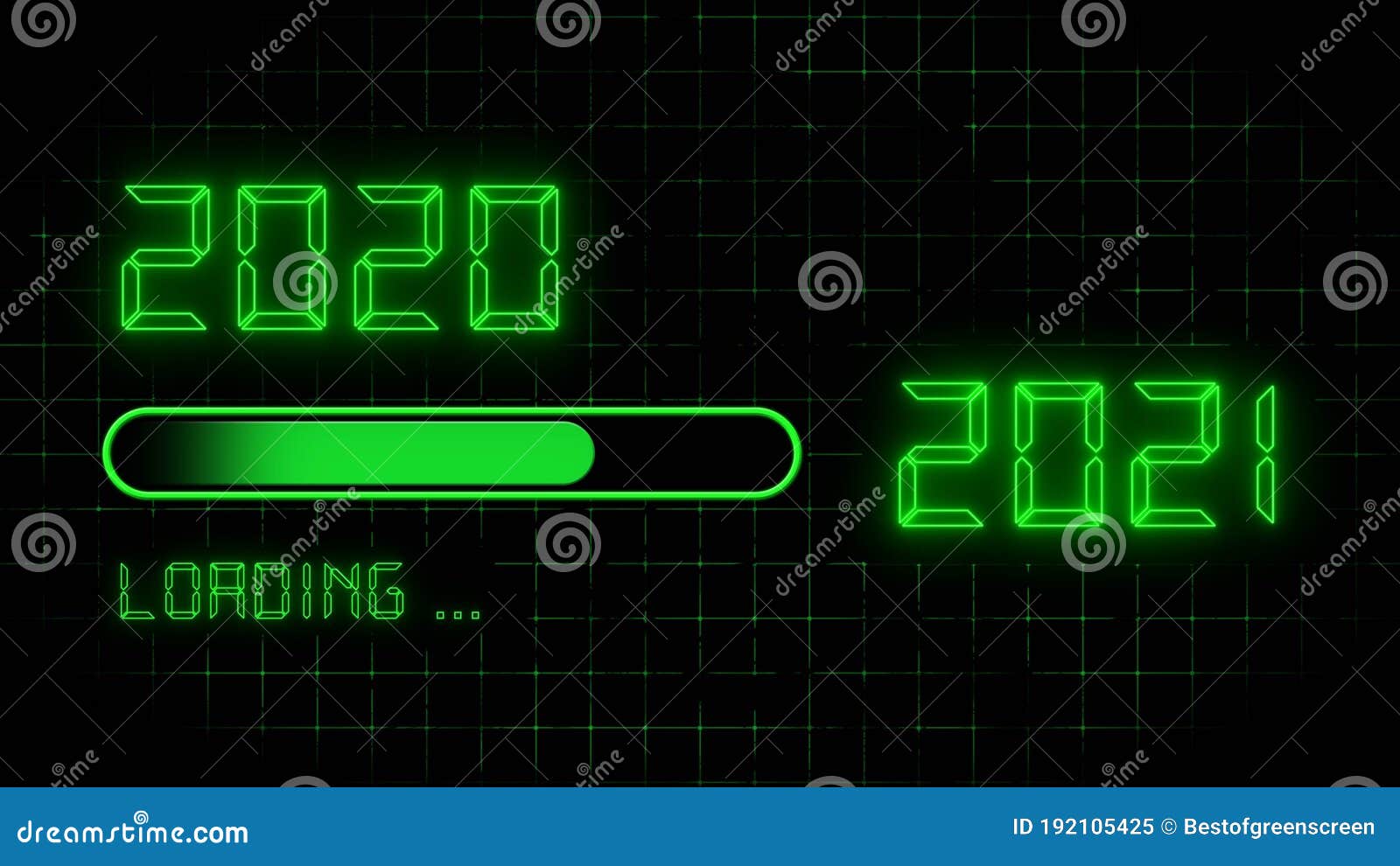 Year Change 2021 - Progress Bar Showing Loading of the New Year ...