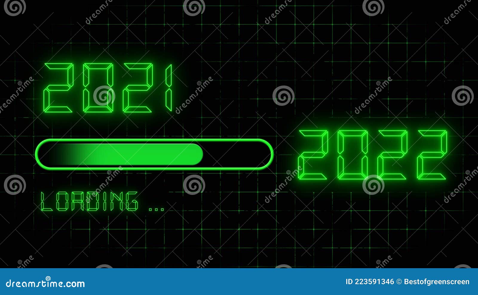 Year Change 2022 - Progress Bar Showing Loading of the New Year ...